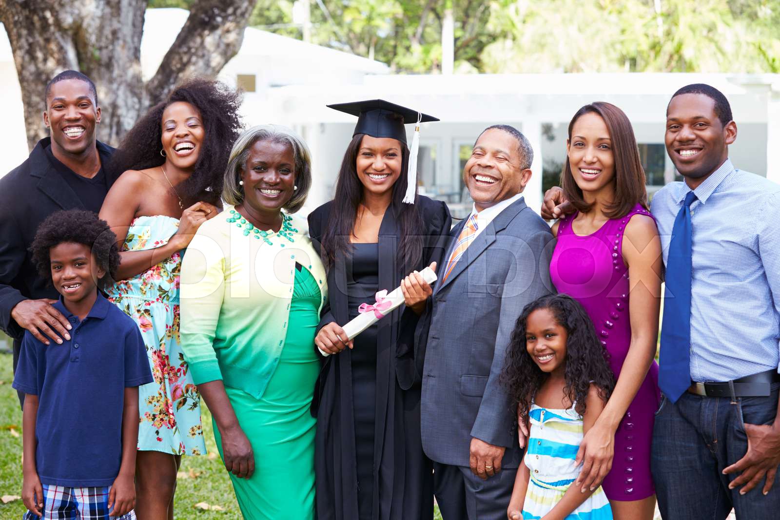 African American Student Celebrates Graduation | Stock image | Colourbox