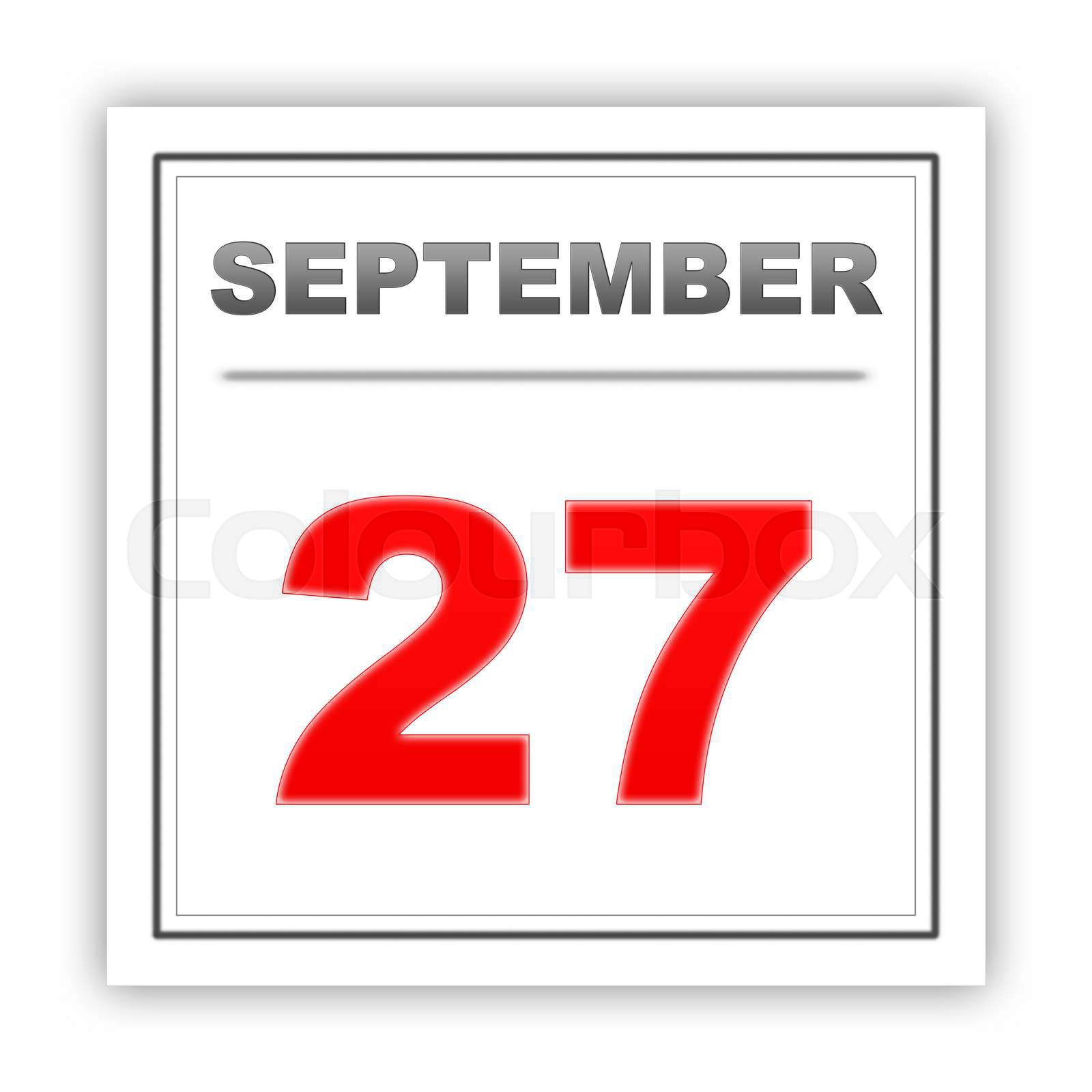 September 27. Day on the calendar. | Stock image | Colourbox