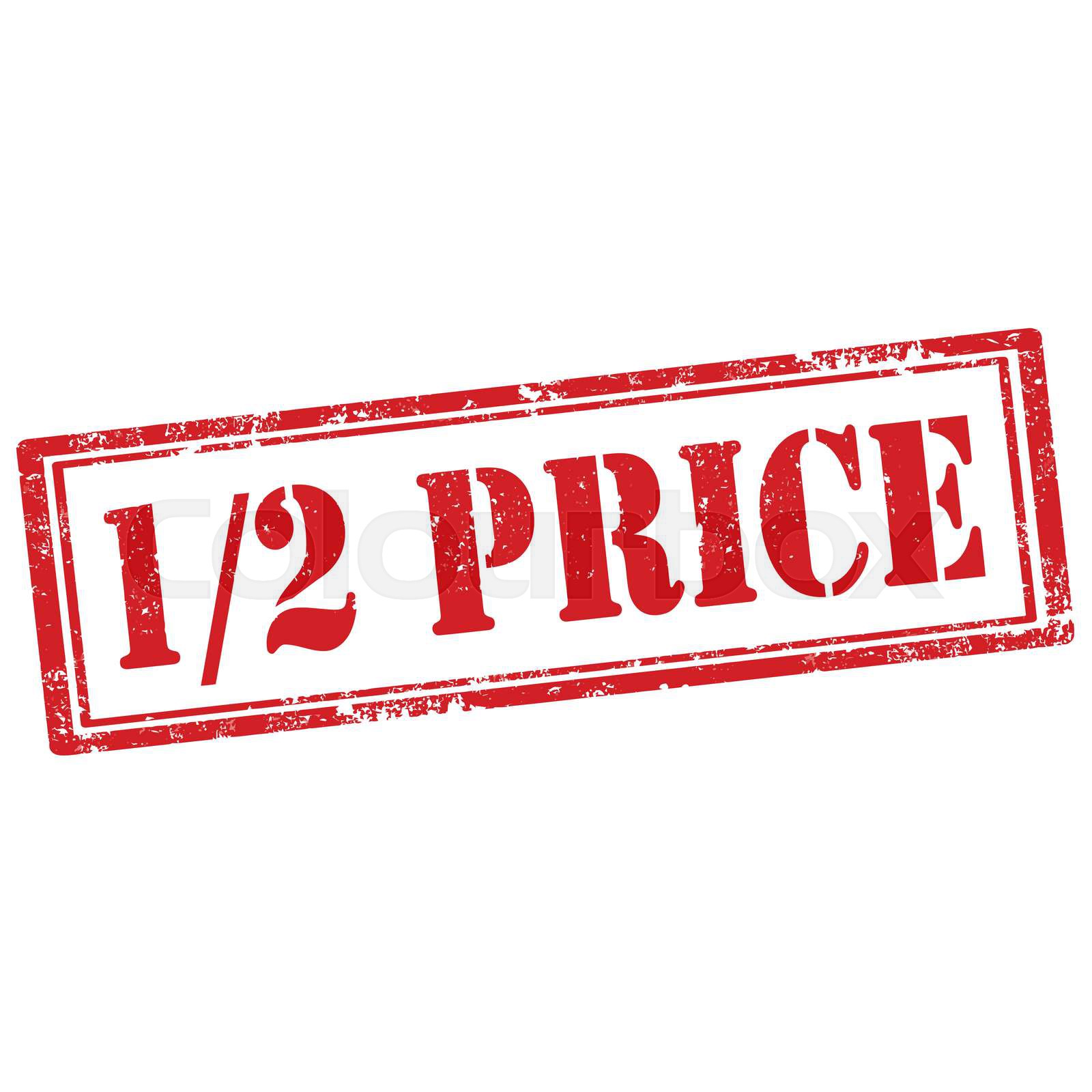 1/2 Price-stamp | Stock vector | Colourbox