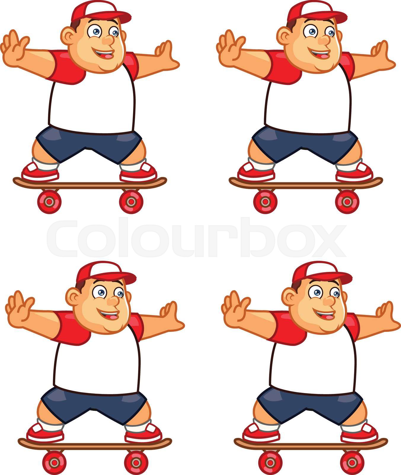 Fat Boy Skater Sprite | Stock vector | Colourbox