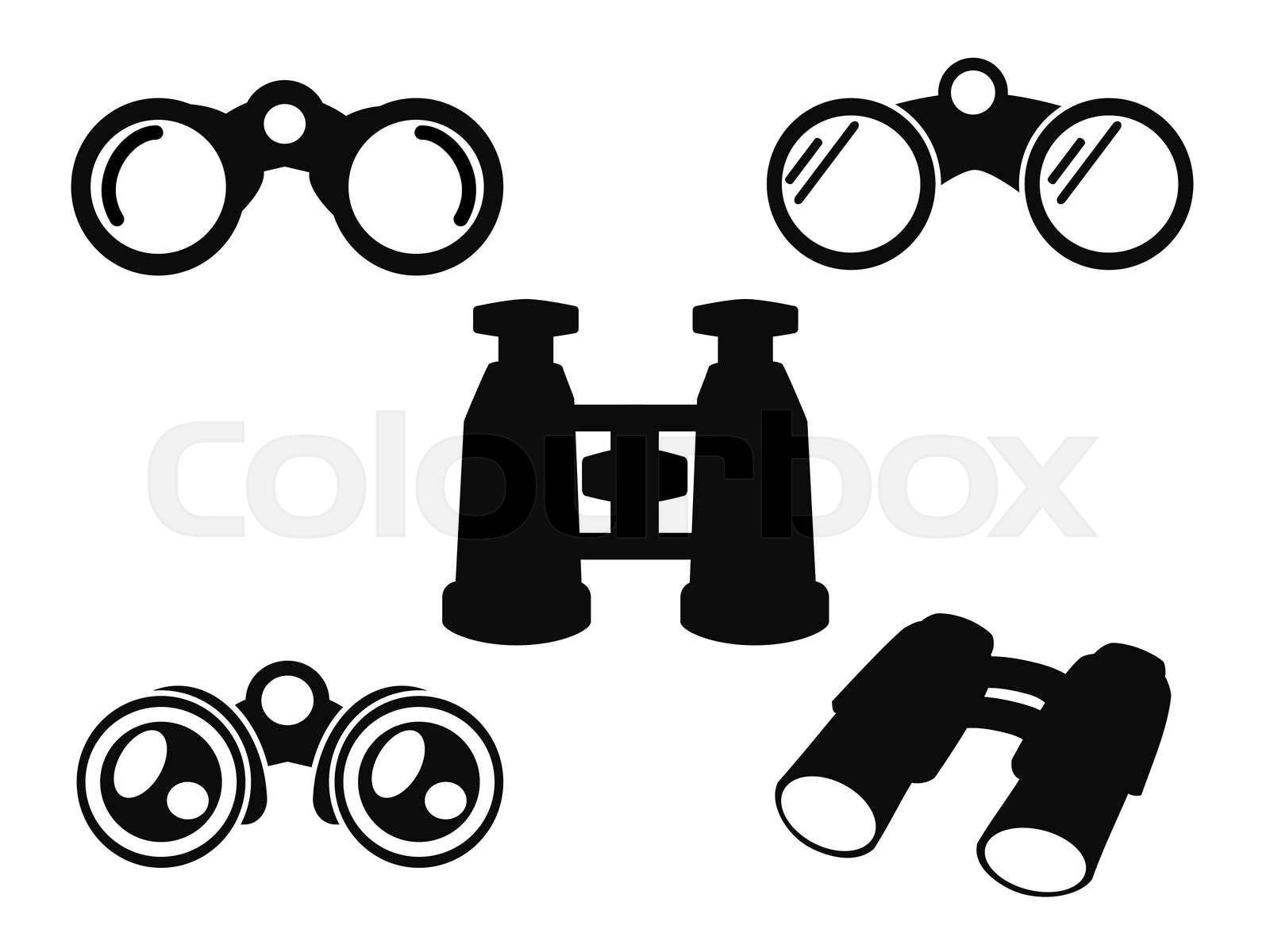 Binocular Icon Symbol Set | Stock vector | Colourbox