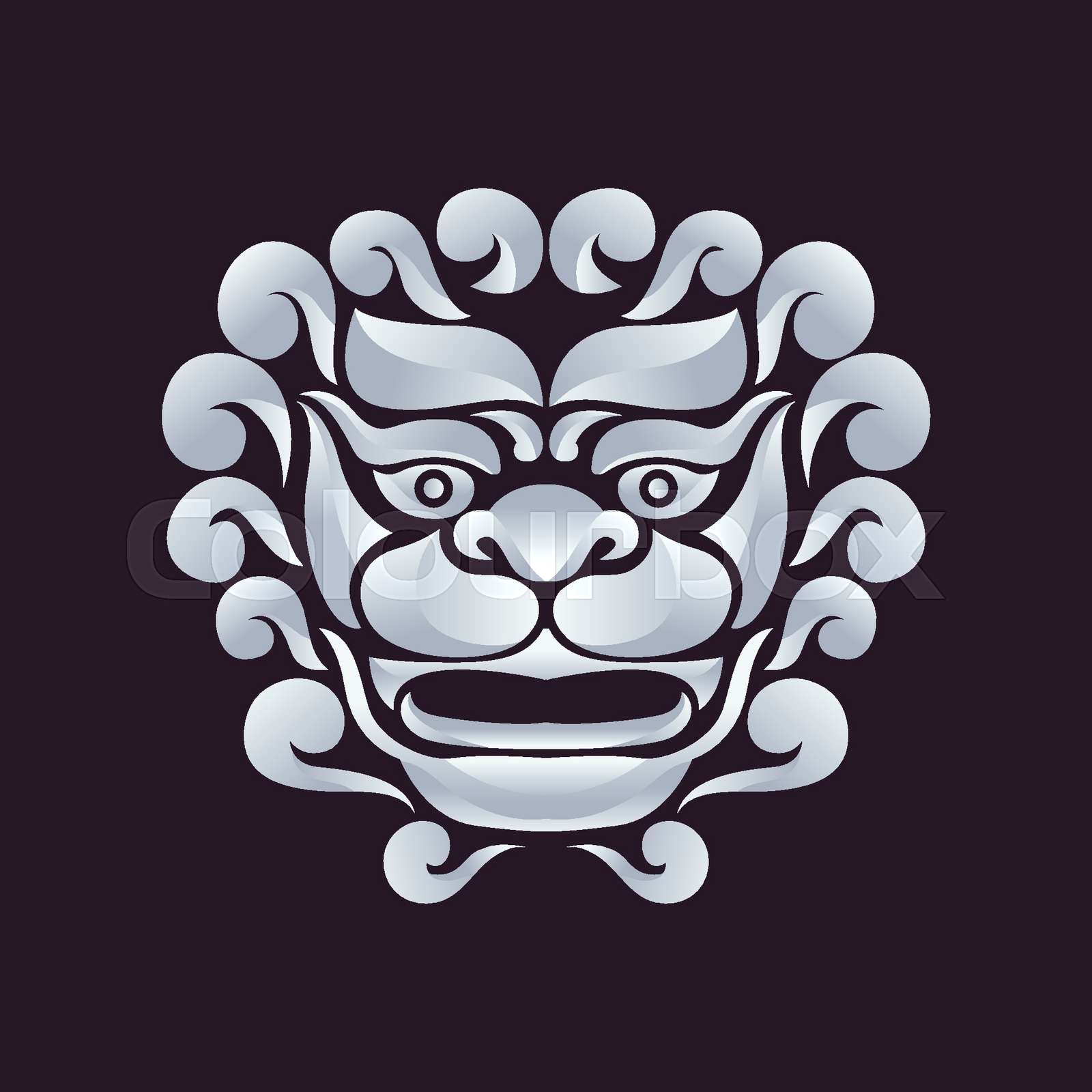 Chinese lion logo | Stock vector | Colourbox