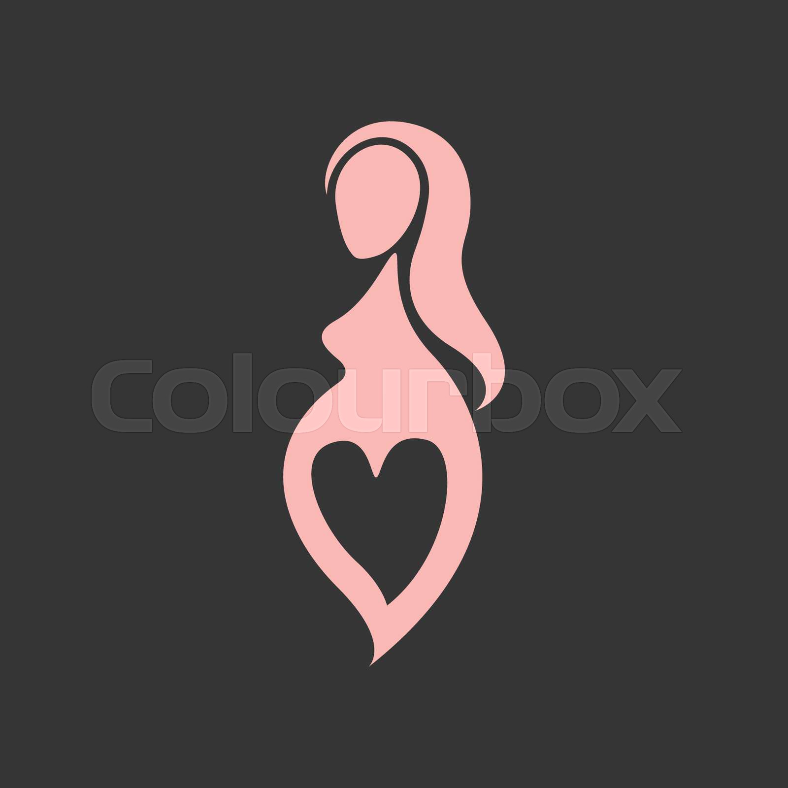 Pregnant Woman Logo Vector Stock Vector Colourbox