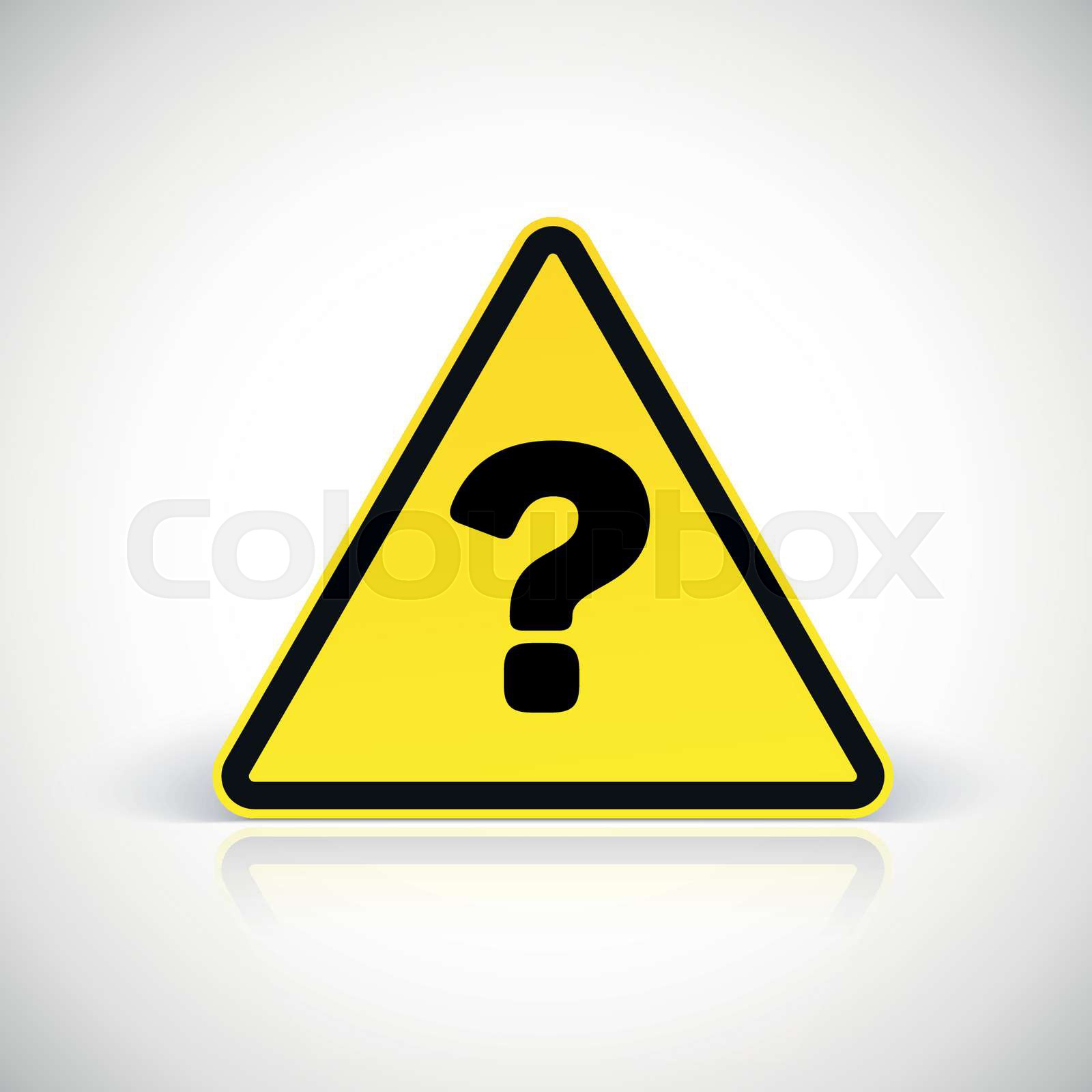 Question triangle vector sign. | Stock vector | Colourbox