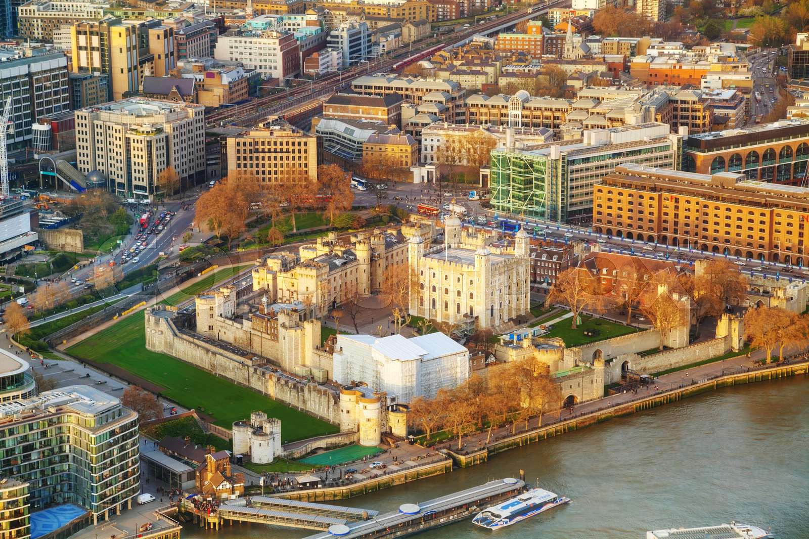 Aerial overview of Tower fortress | Stock image | Colourbox
