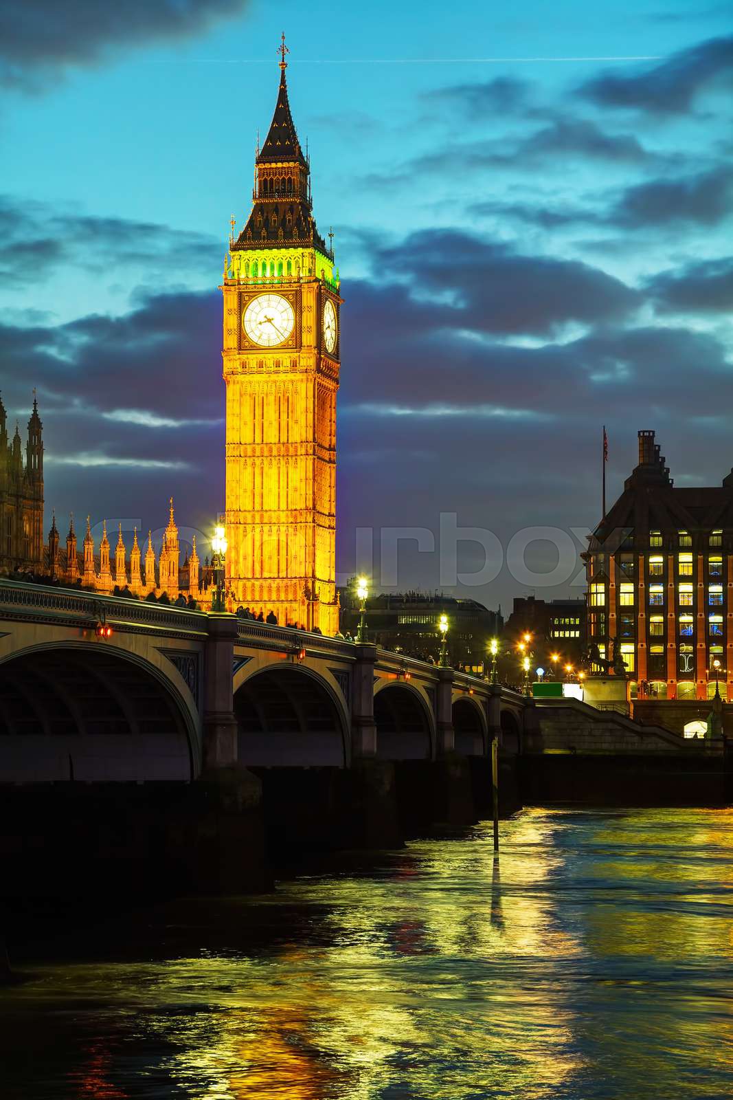 Overview of London with the Elizabeth Tower | Stock image | Colourbox