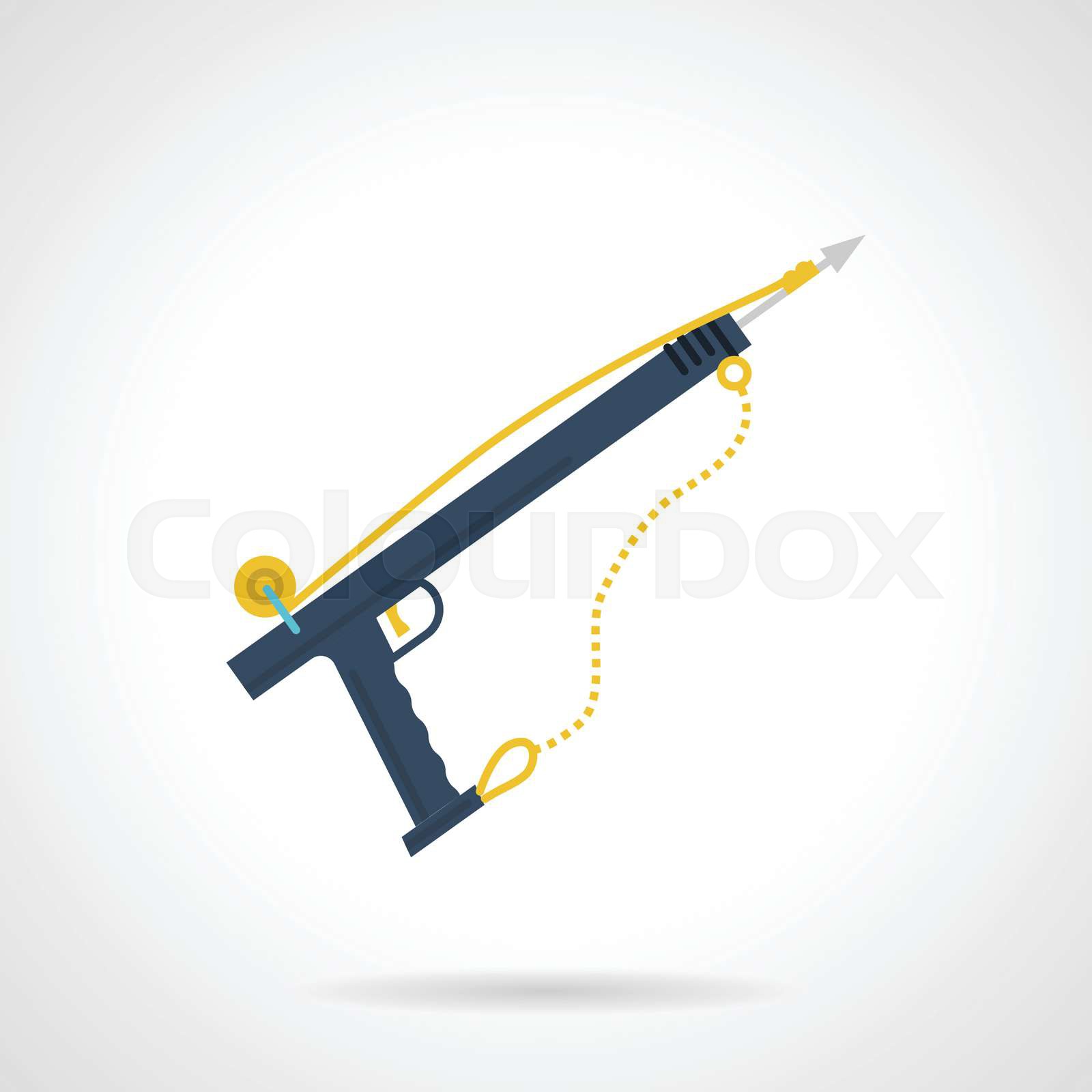 Blue harpoon flat vector icon | Stock vector | Colourbox