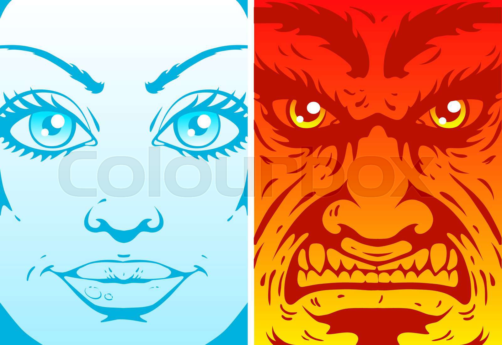 good and evil | Stock vector | Colourbox