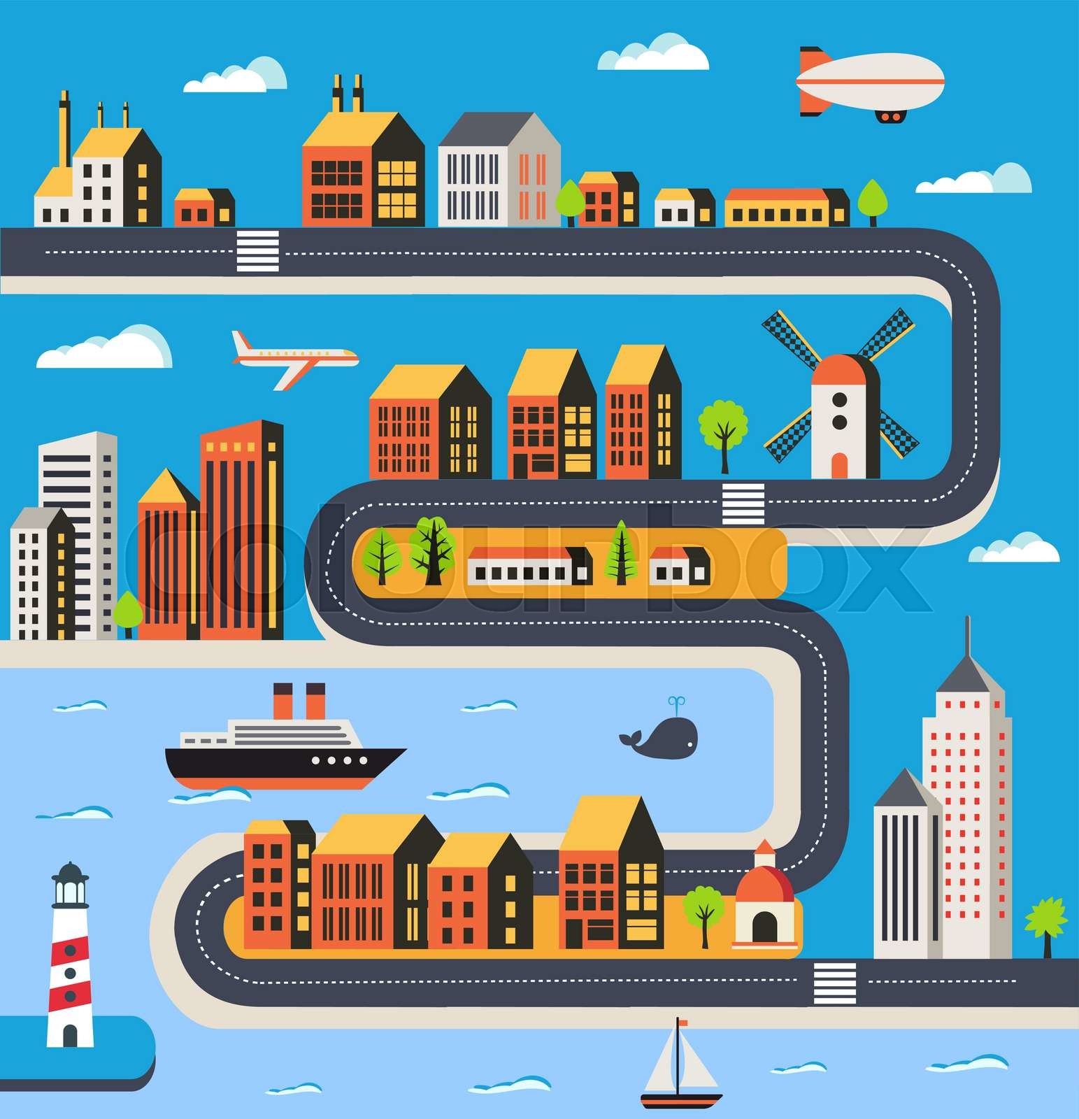 Urban landscape | Stock vector | Colourbox