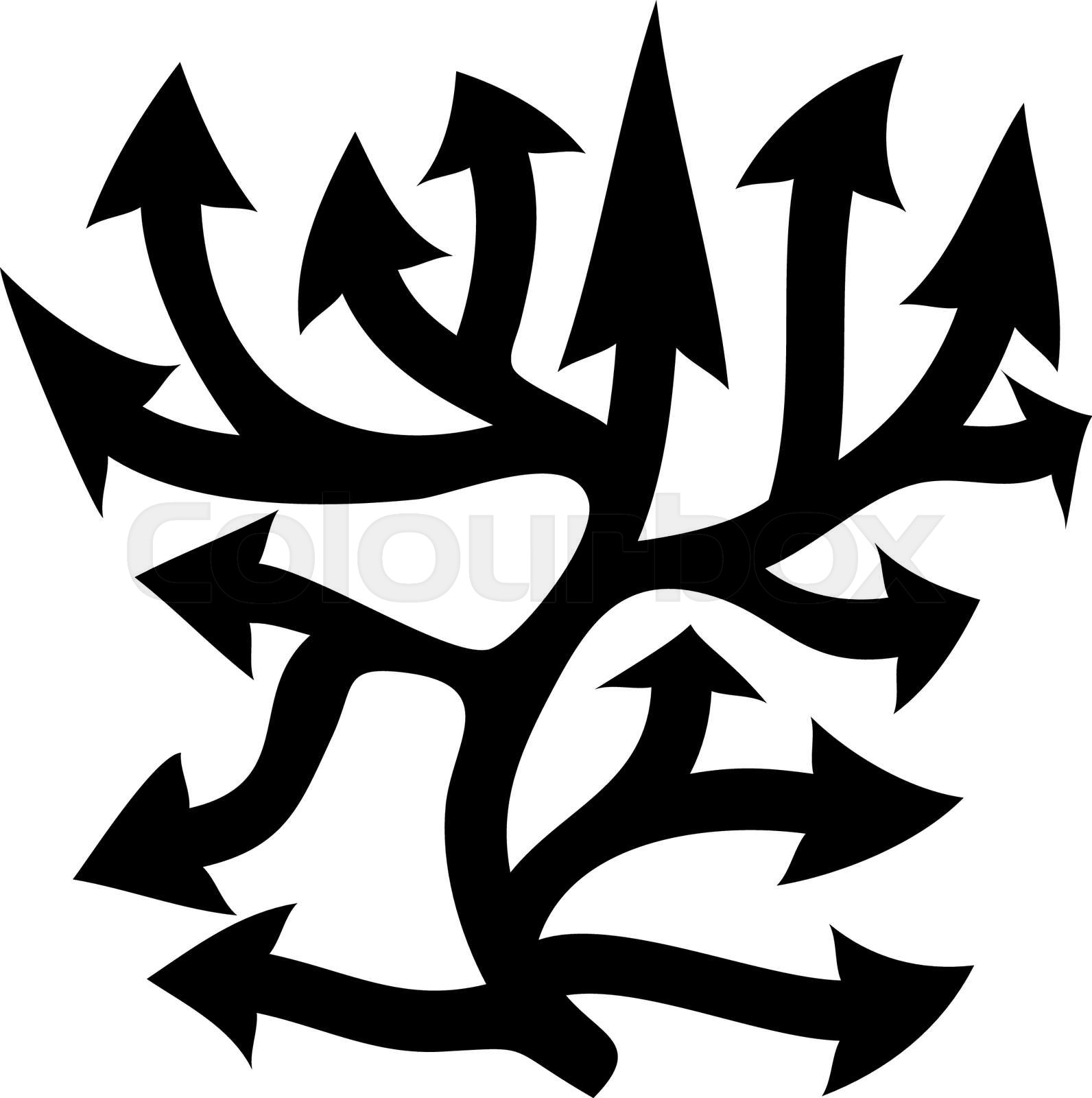 Black arrows - vector Vector illustration 1 | Stock vector | Colourbox