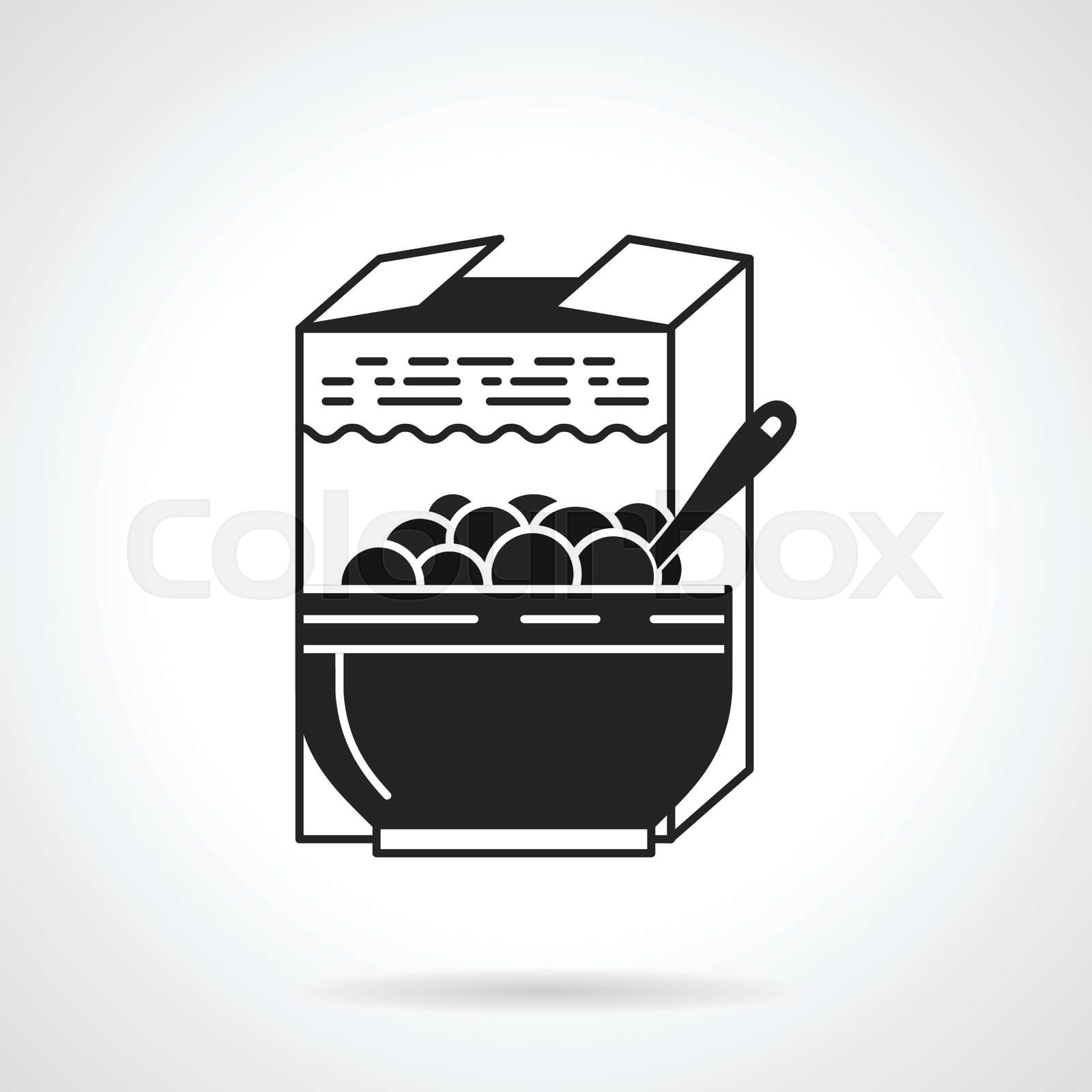 Black vector icon for breakfast cereal | Stock vector | Colourbox