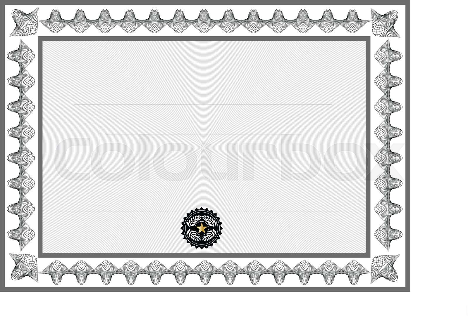 BLANK CERTIFICATE | Stock vector | Colourbox