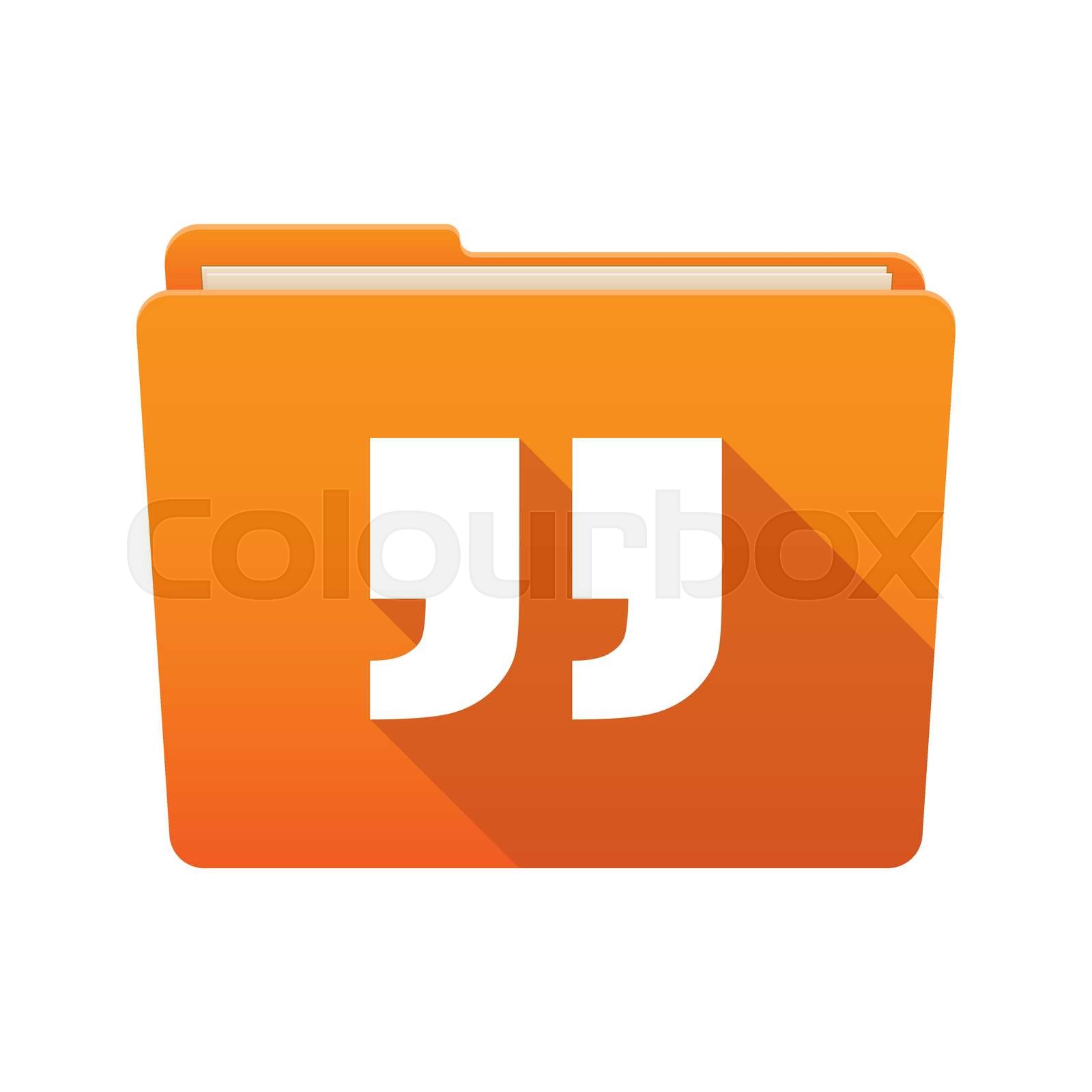 Folder icon with quotes | Stock vector | Colourbox