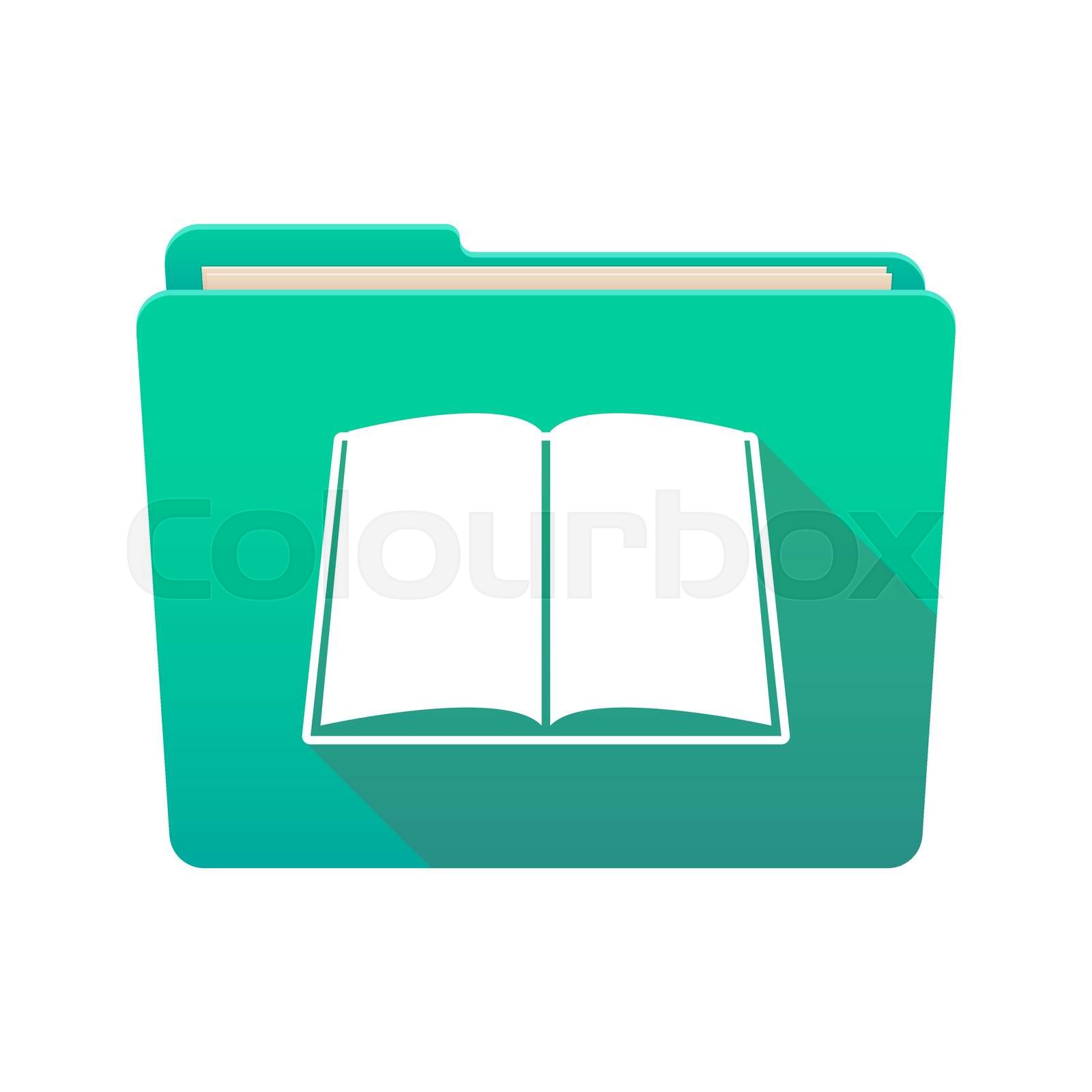 Folder icon with a book | Stock vector | Colourbox