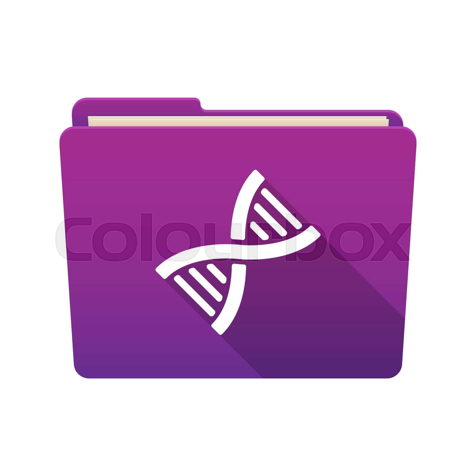 Folder icon with a DNA sign | Stock vector | Colourbox