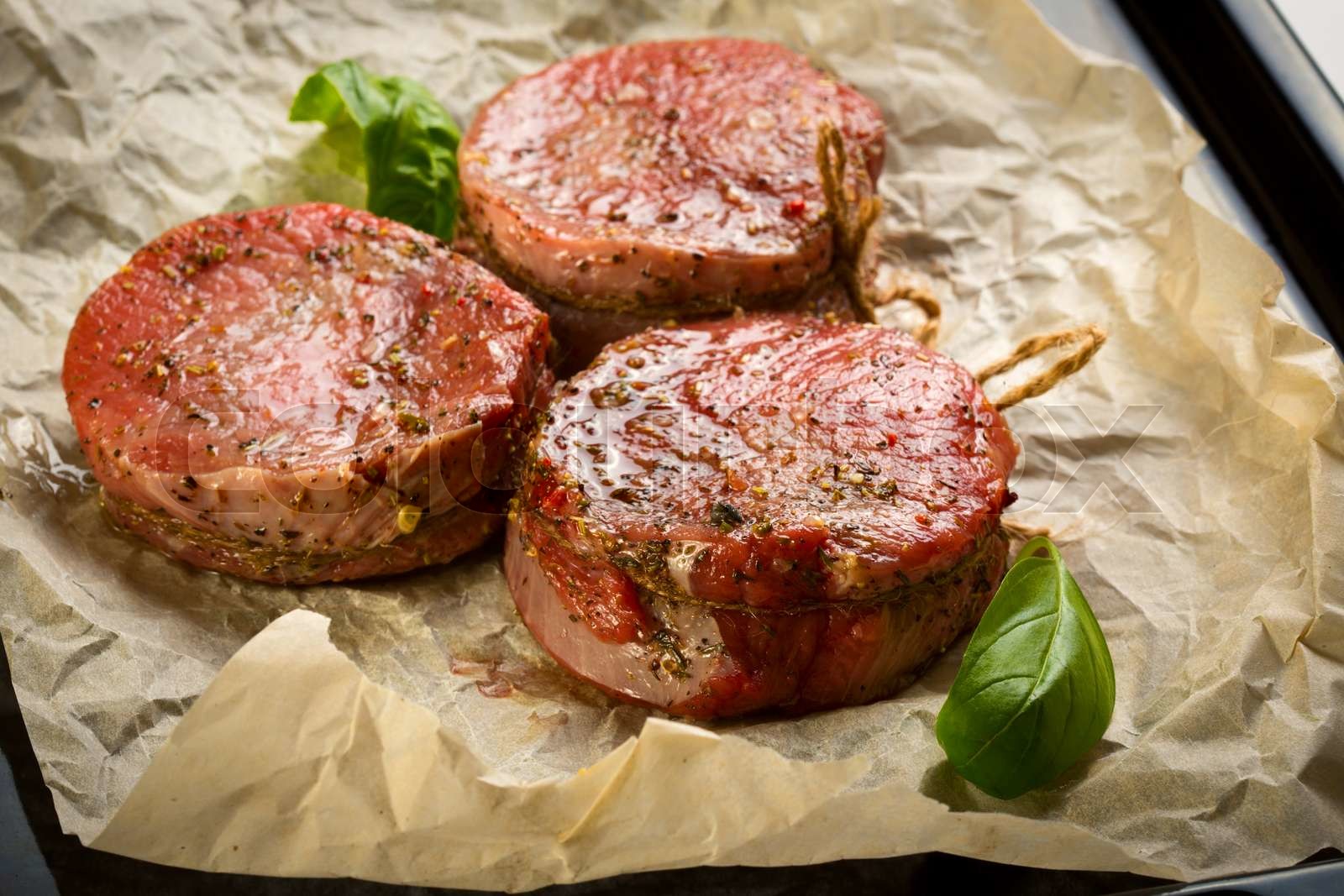 Medallions of Beef Fillet on | Stock image | Colourbox