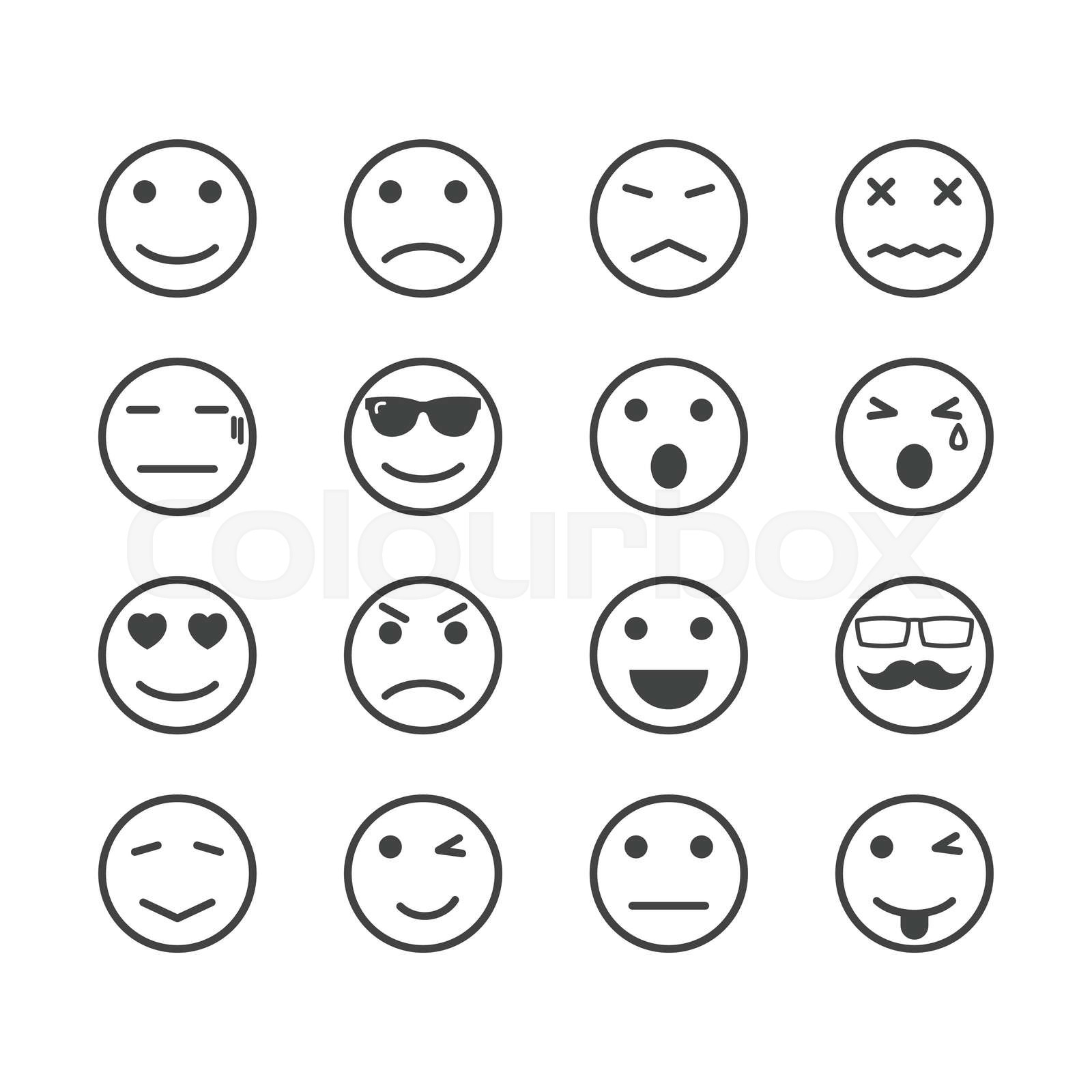 human emotion icons | Stock vector | Colourbox