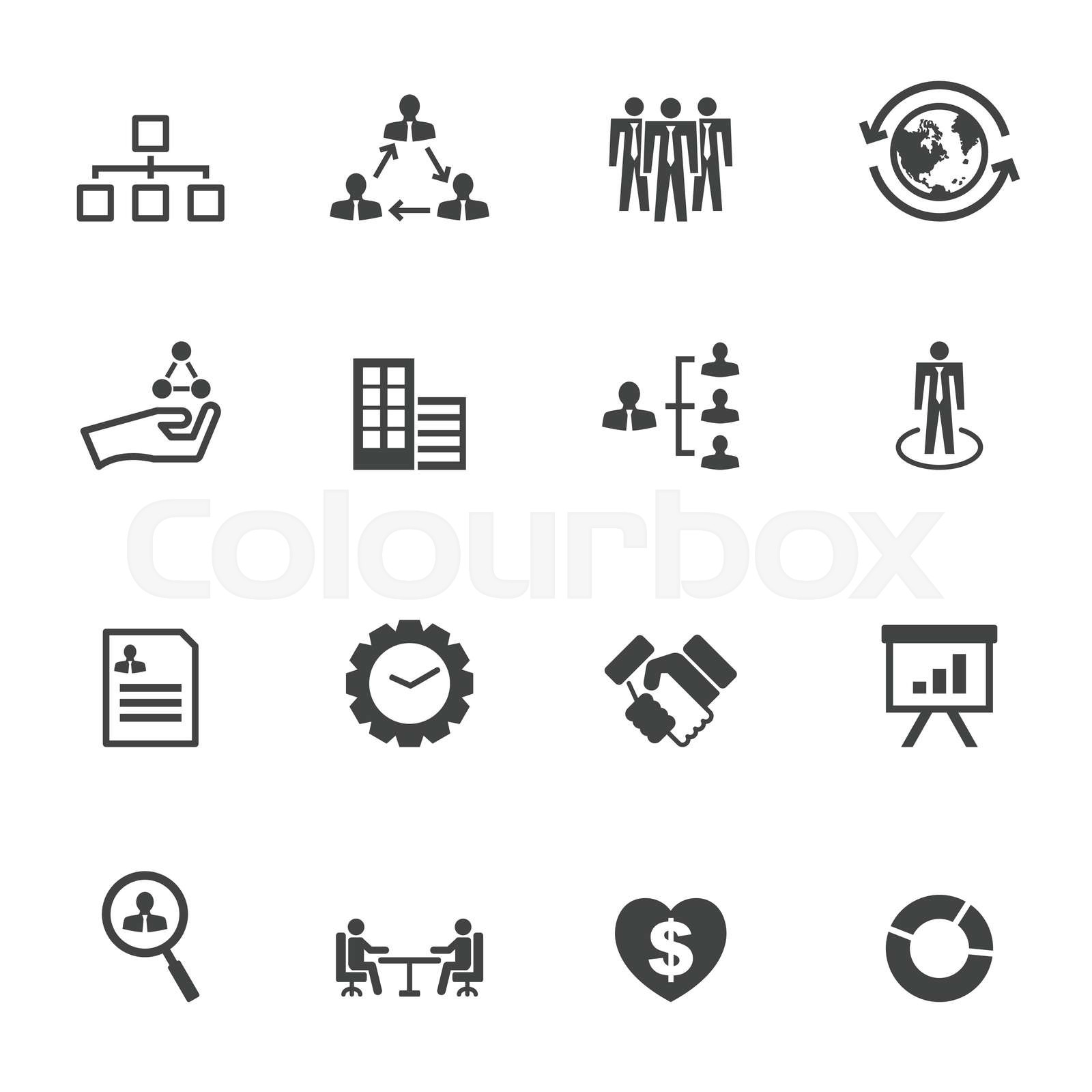 organization icons | Stock vector | Colourbox