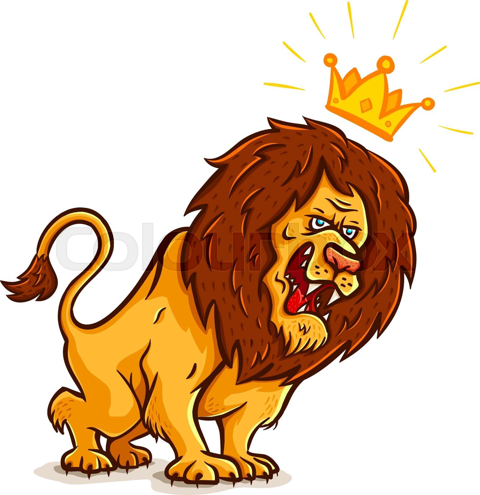 angry lion | Stock vector | Colourbox