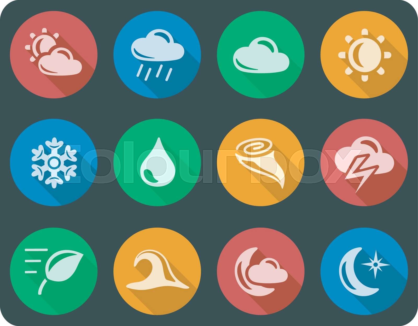 Weather buttons | Stock vector | Colourbox