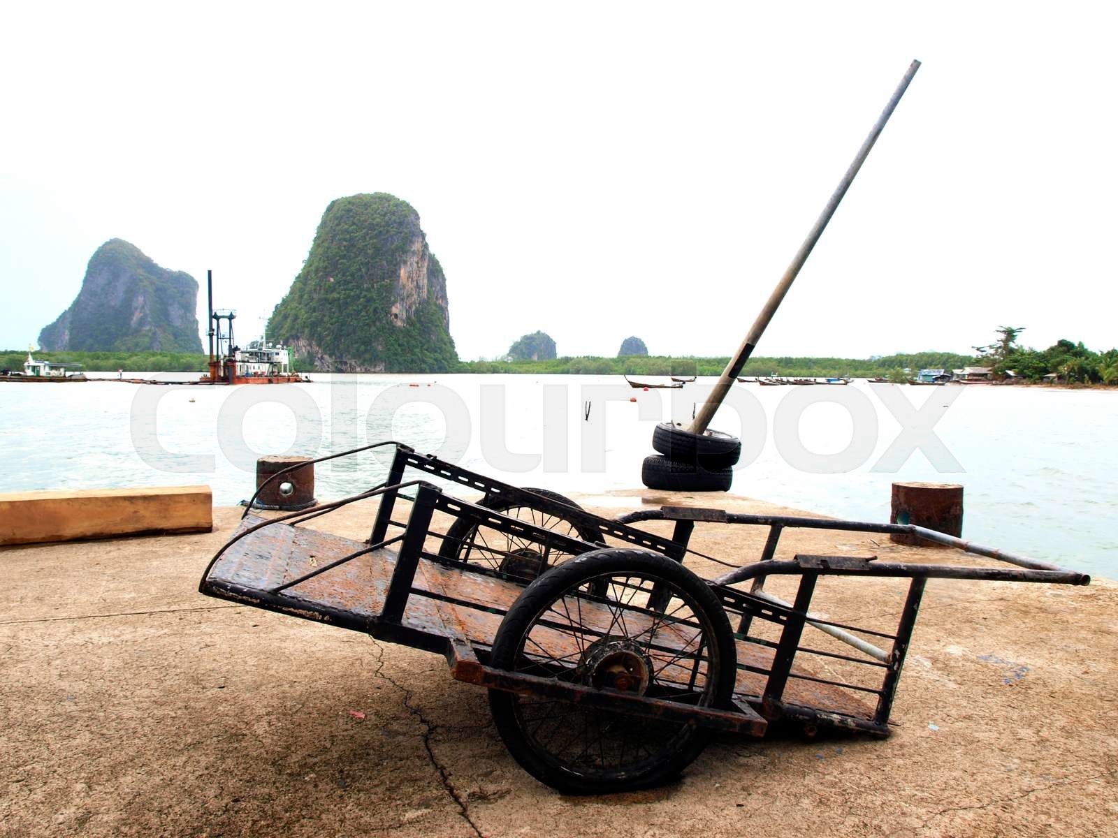 Thai wheelbarrow tricycle | Stock image | Colourbox