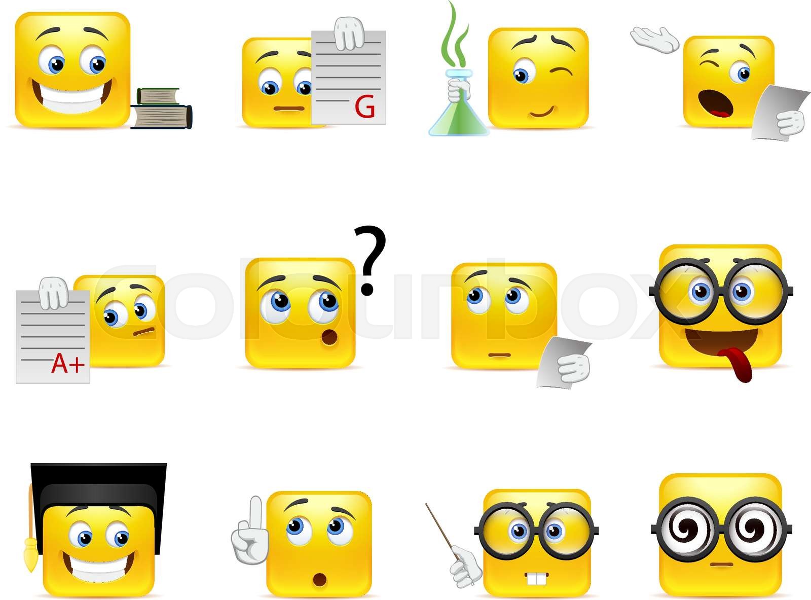 student, smiley, sjov | Stock vektor | Colourbox