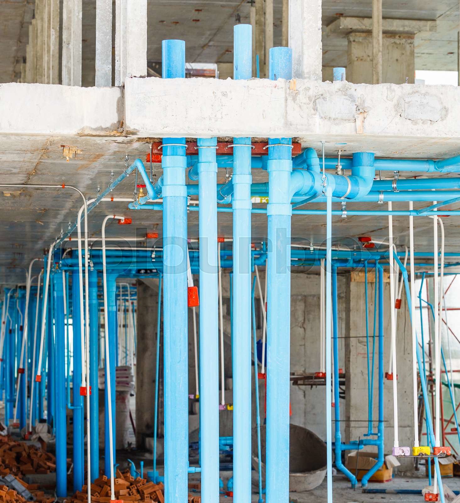 Electrical and sanitary distribution system | Stock image | Colourbox