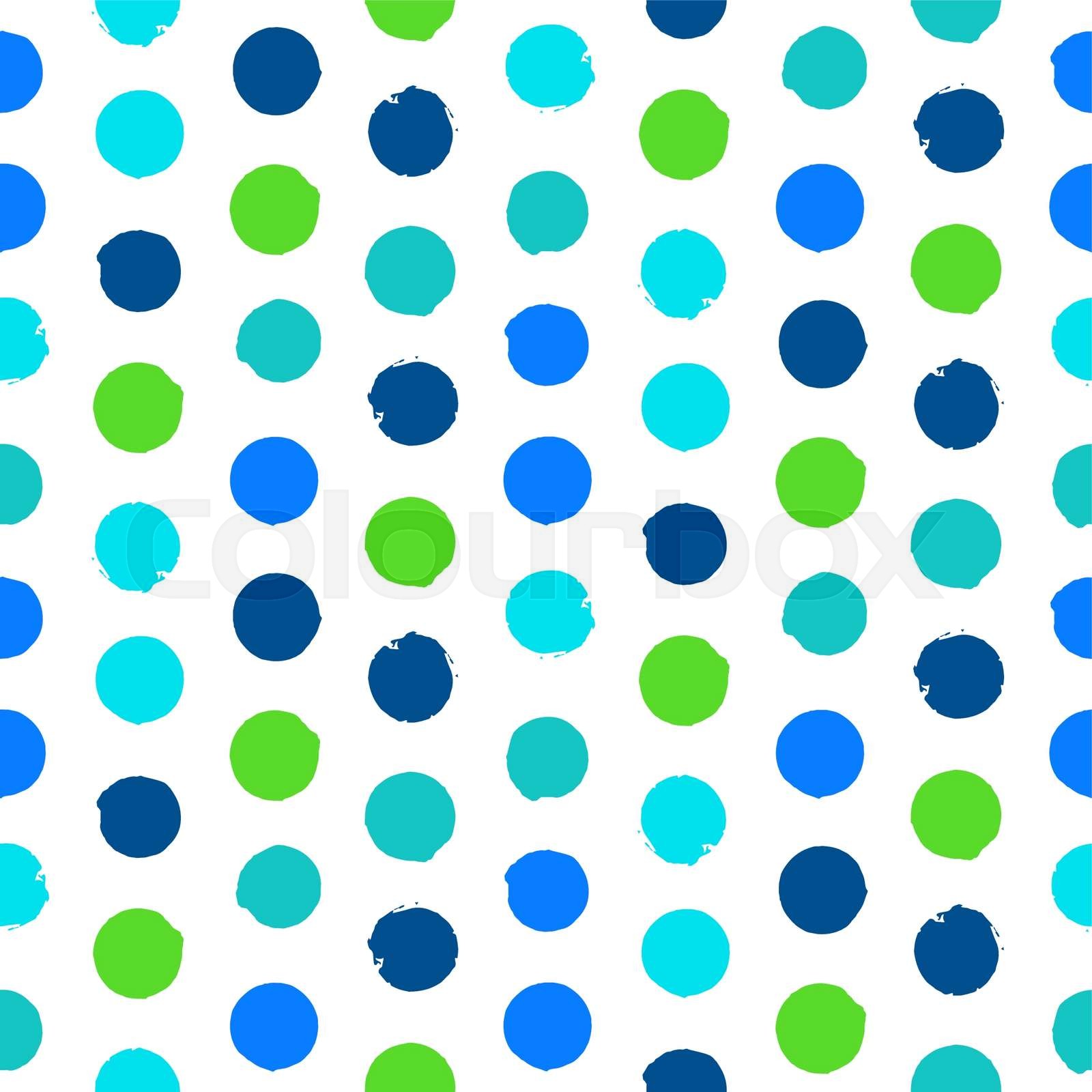 Polka dot pattern in green | Stock vector | Colourbox