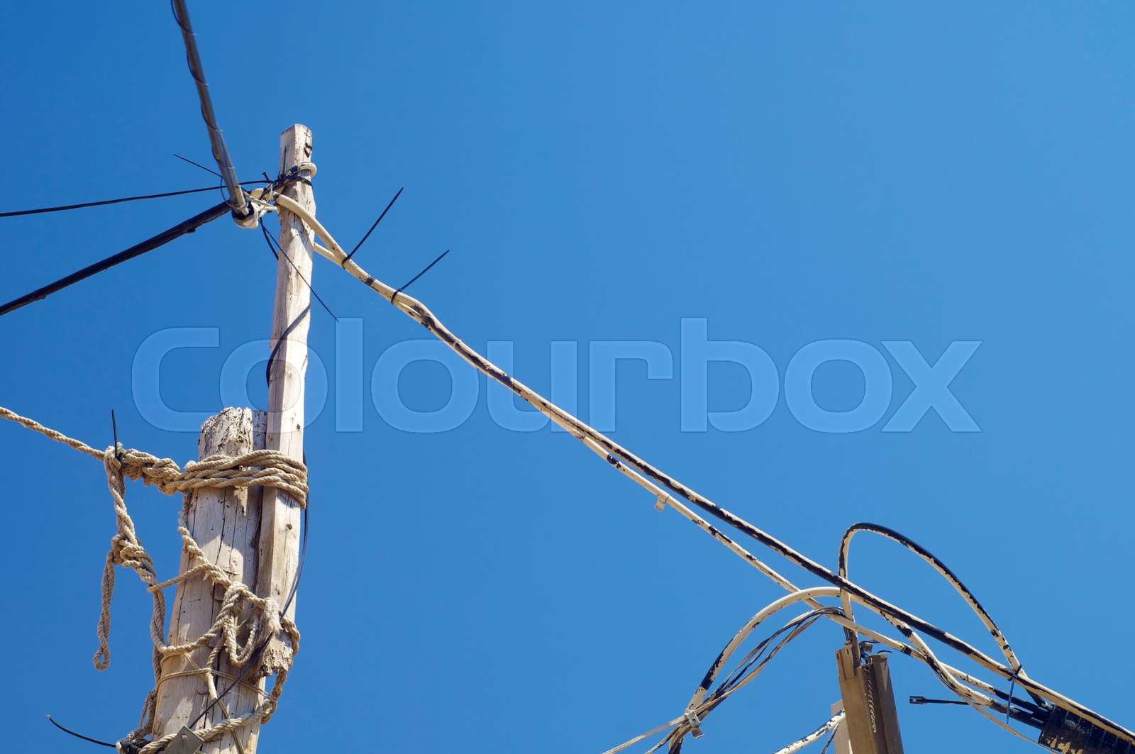 Wooden pylons | Stock image | Colourbox
