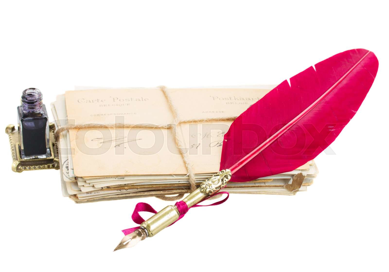 pile of old mail and aged photos | Stock image | Colourbox