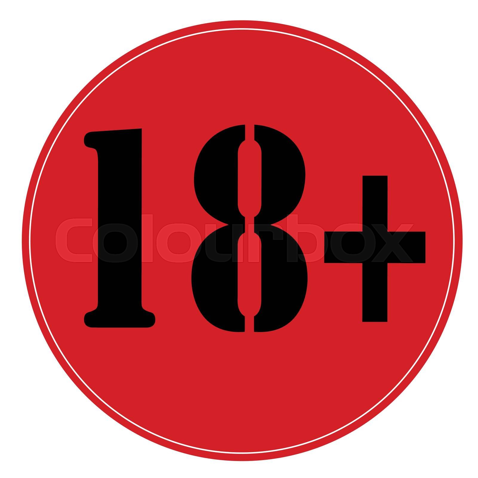 18+ age sign | Stock vector | Colourbox