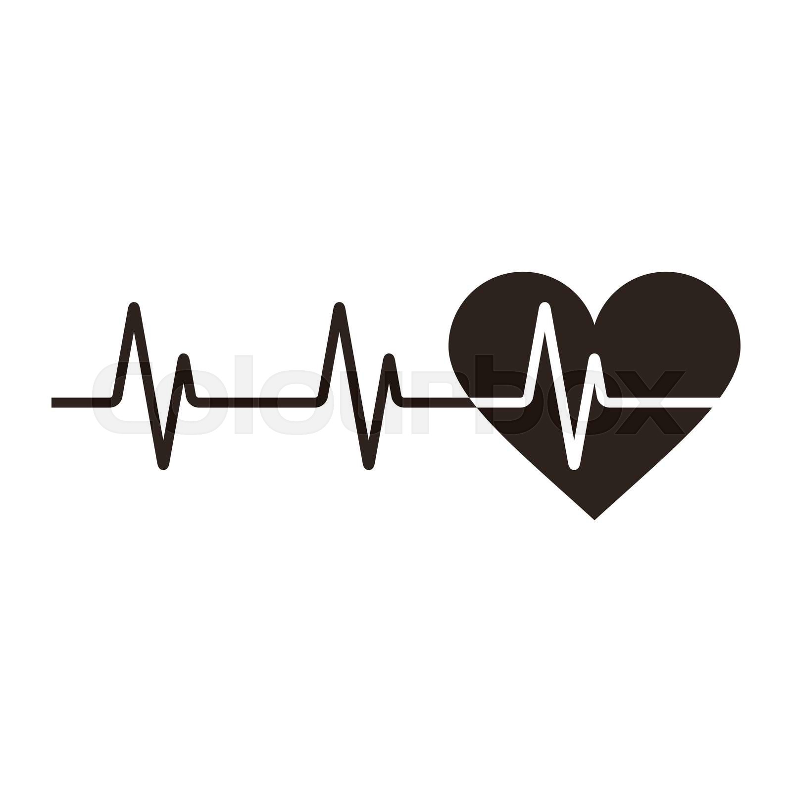 hjerte, ekg, hjerteslag | Stock vektor | Colourbox