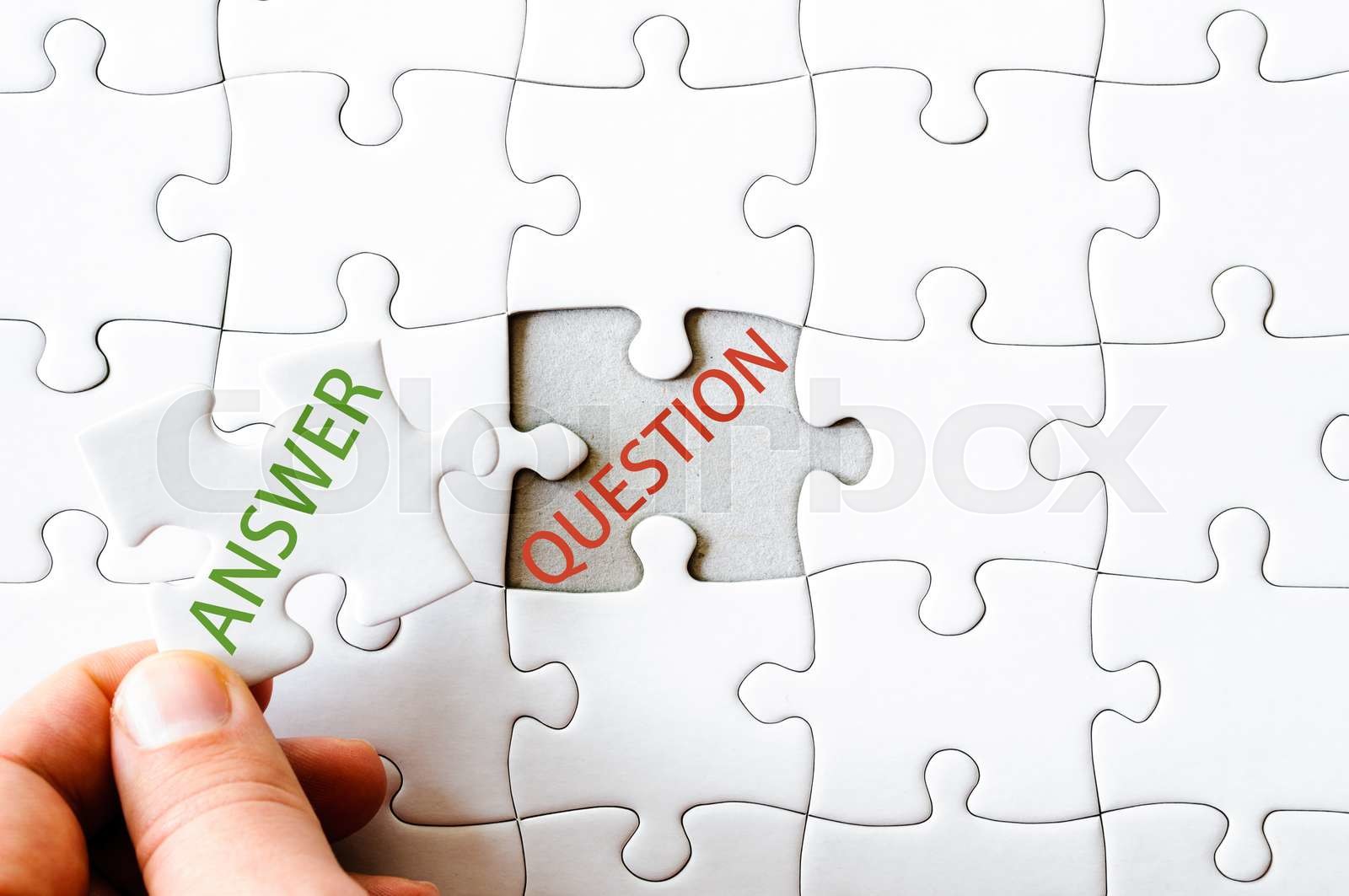 Missing Jigsaw Puzzle Piece With Word ANSWER Stock Image Colourbox missing-jigsaw-puzzle-piece-with-word-answer-stock-image-colourbox