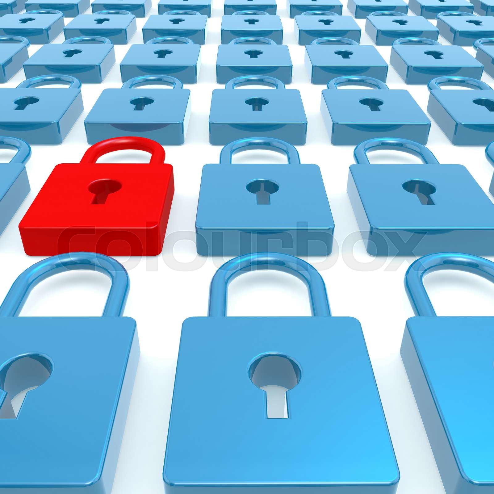 Red lock | Stock image | Colourbox