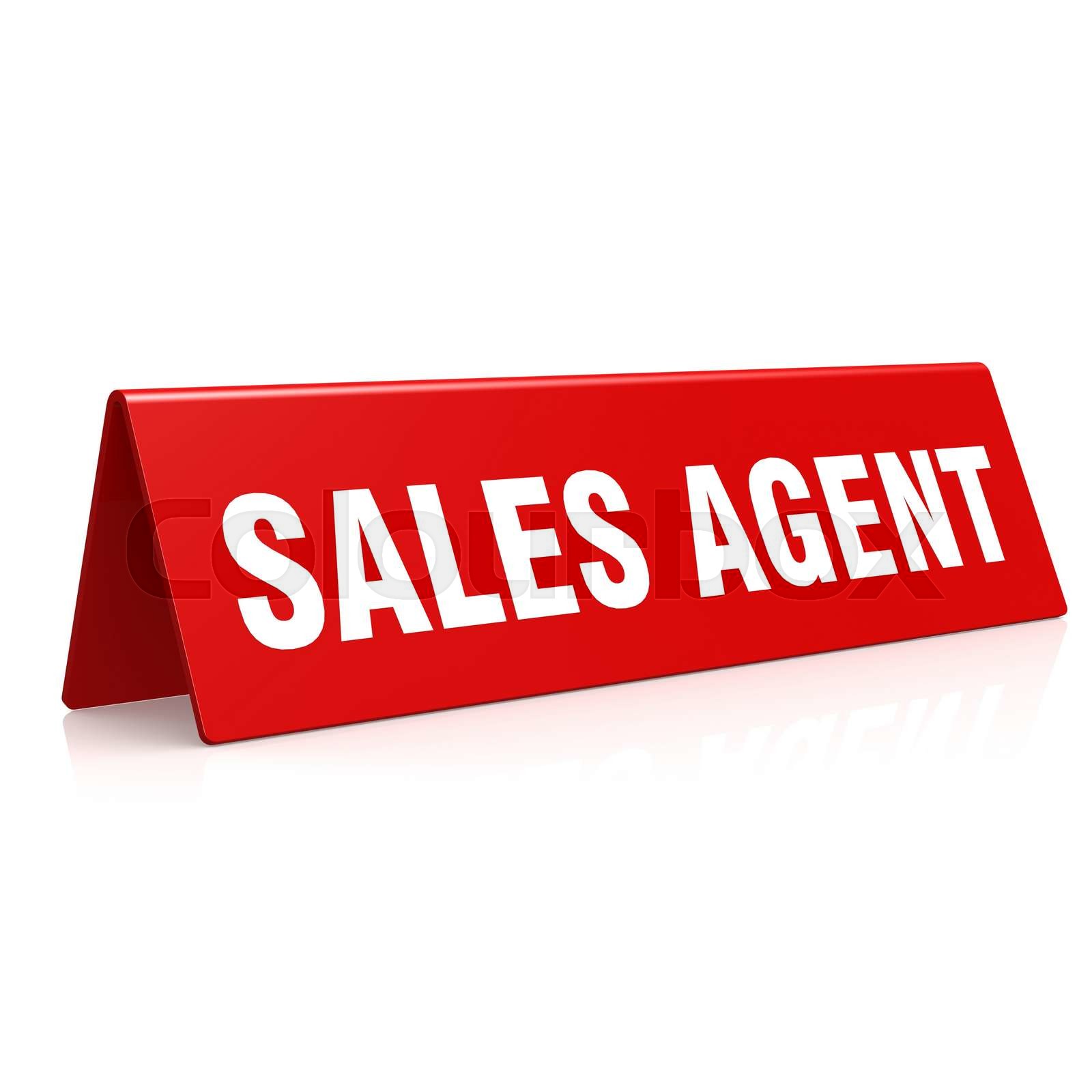 Sales agent banner | Stock image | Colourbox