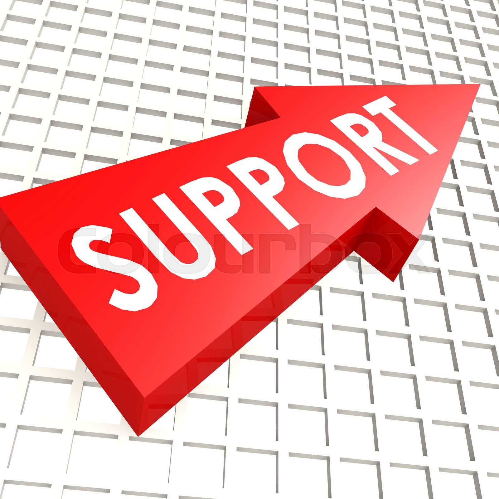 Support arrow with graph background | Stock image | Colourbox