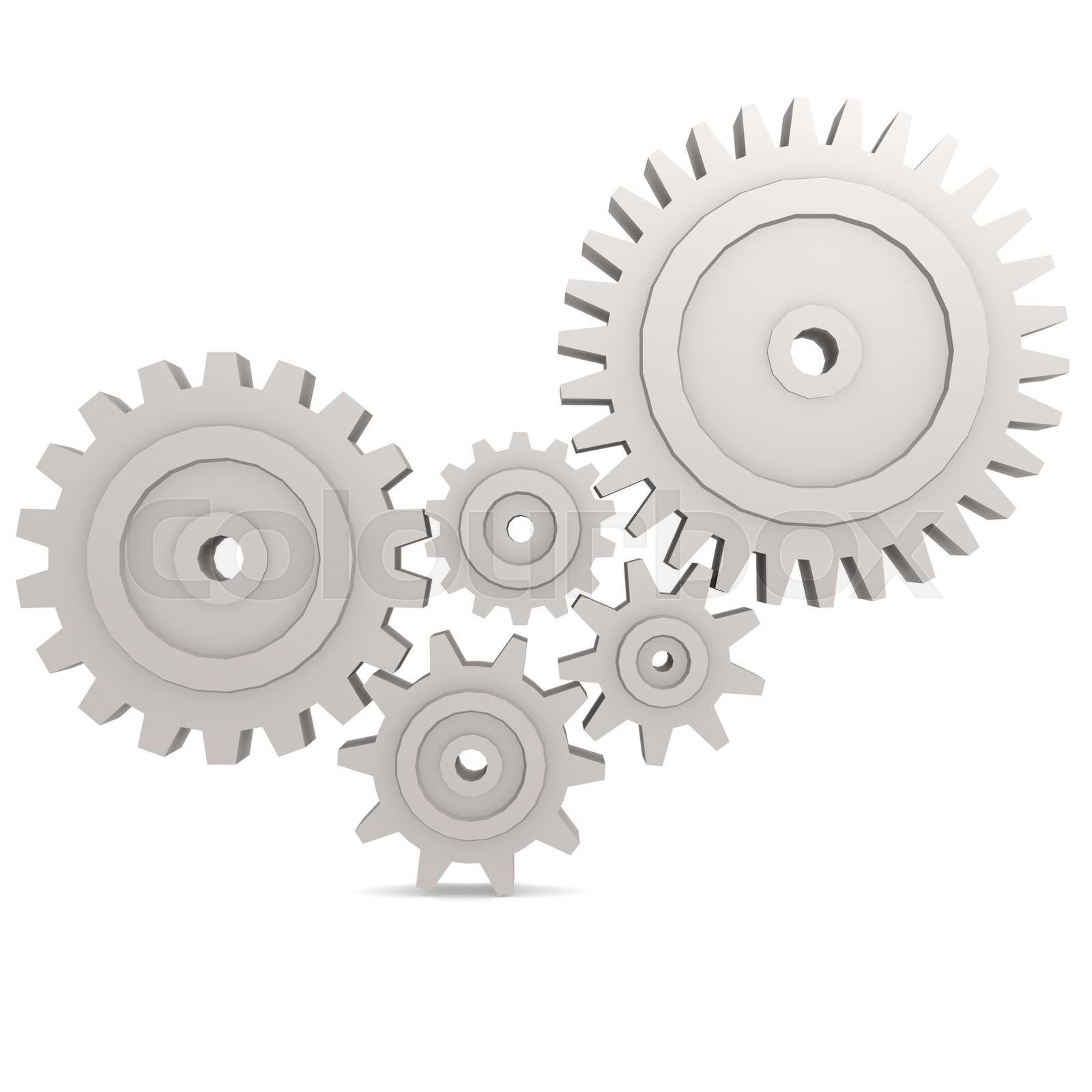 White gear | Stock image | Colourbox