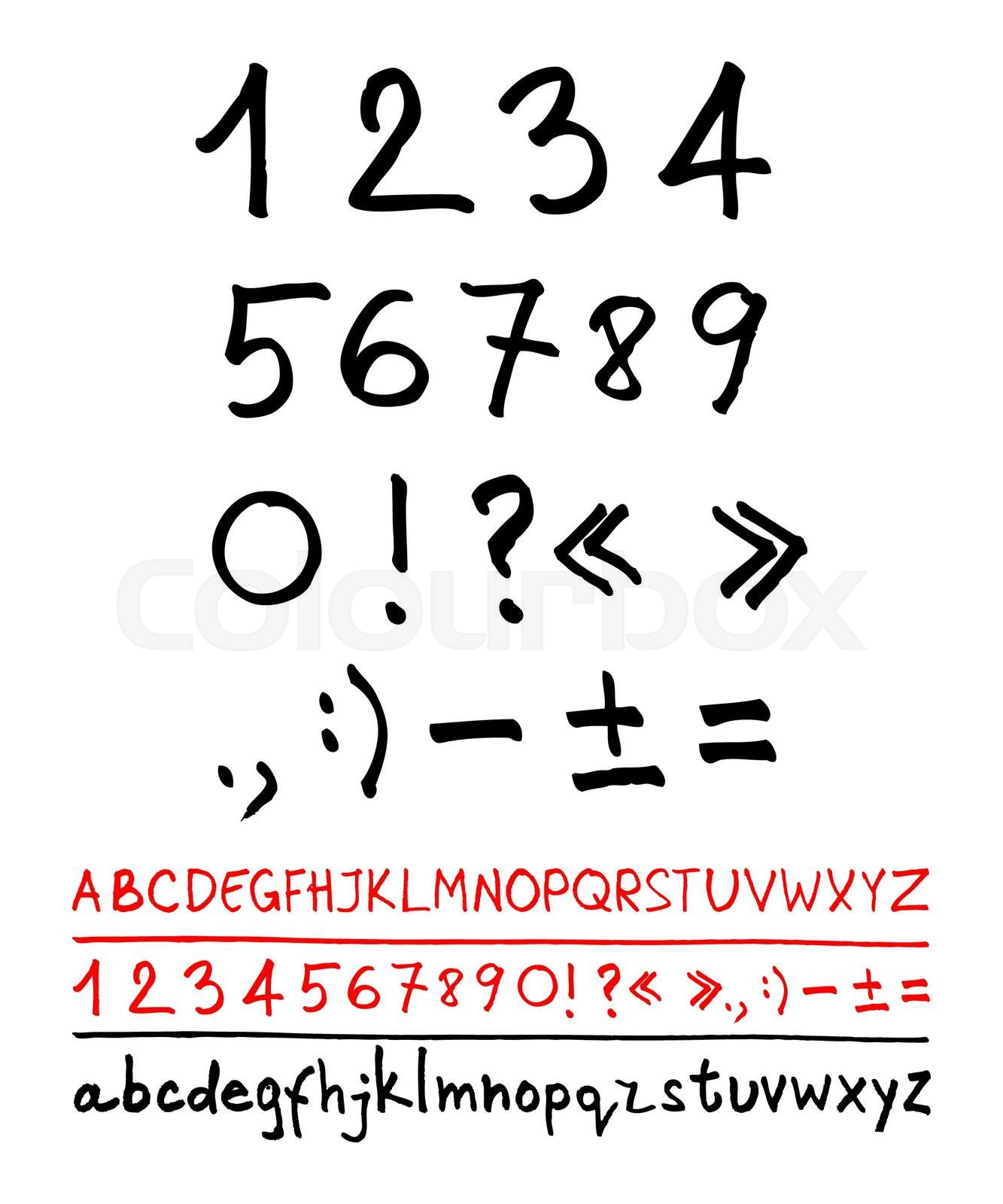 English handwriting alphabet | Stock vector | Colourbox