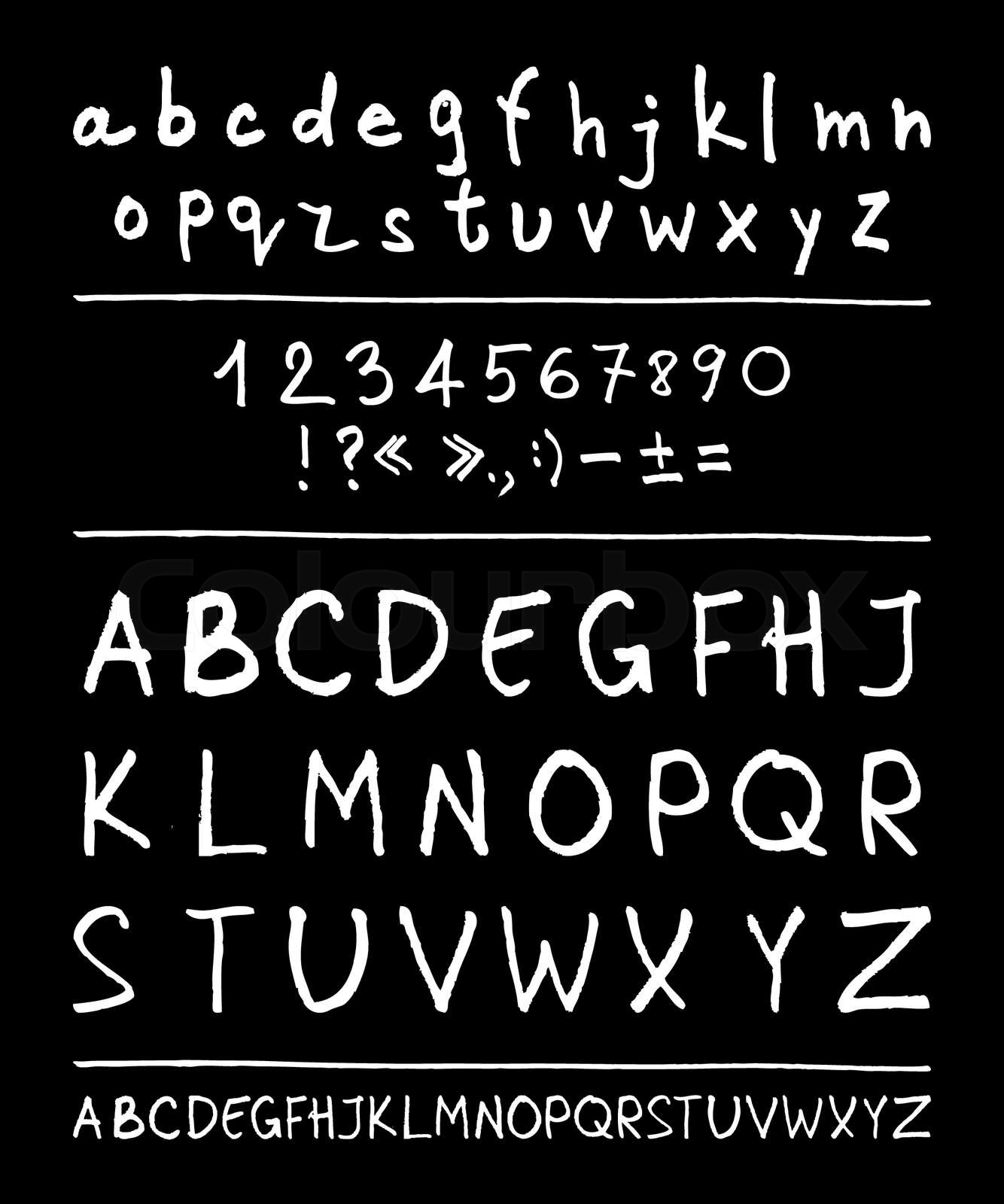 English handwriting alphabet | Stock vector | Colourbox