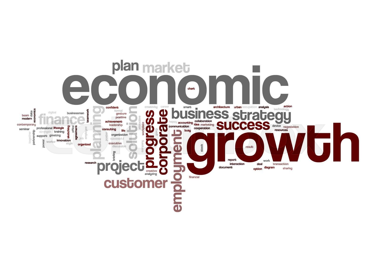 Economic growth word cloud | Stock image | Colourbox