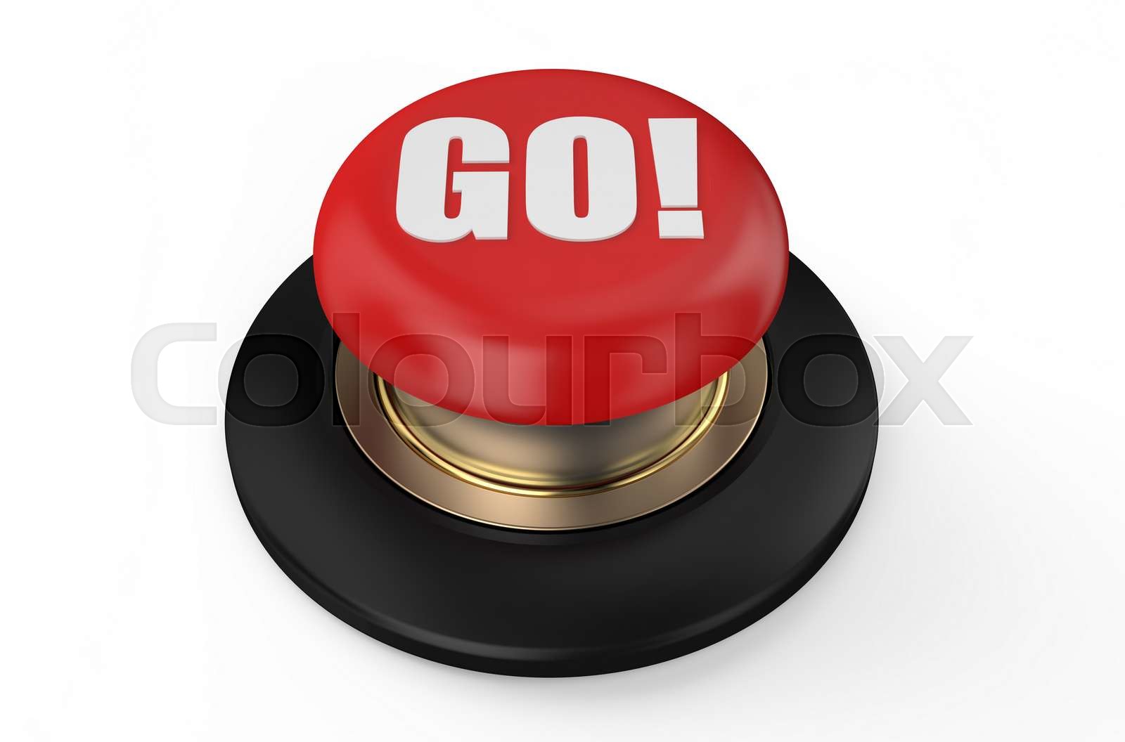 Red go! button | Stock image | Colourbox