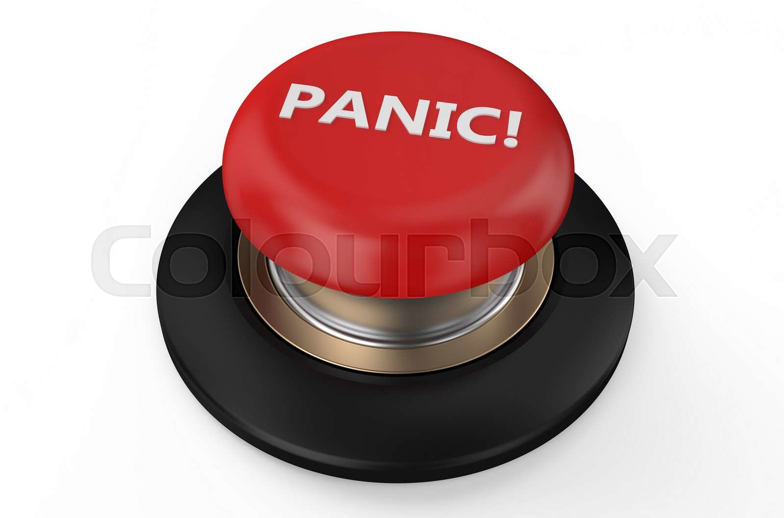 Red panic button | Stock image | Colourbox