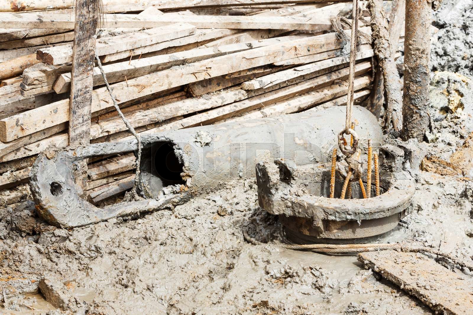 Dry process bored pile | Stock image | Colourbox