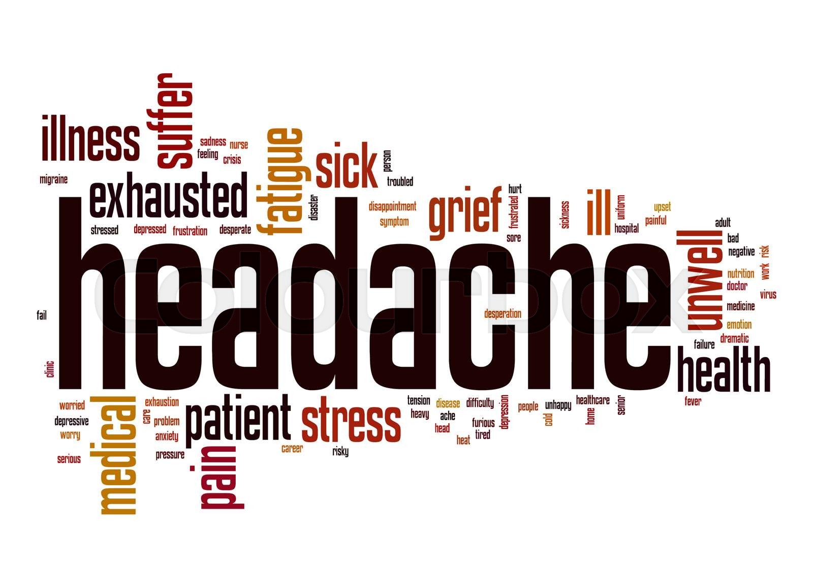 Headache word cloud | Stock image | Colourbox