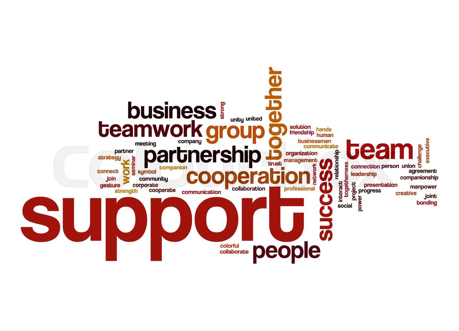 Support word cloud | Stock image | Colourbox