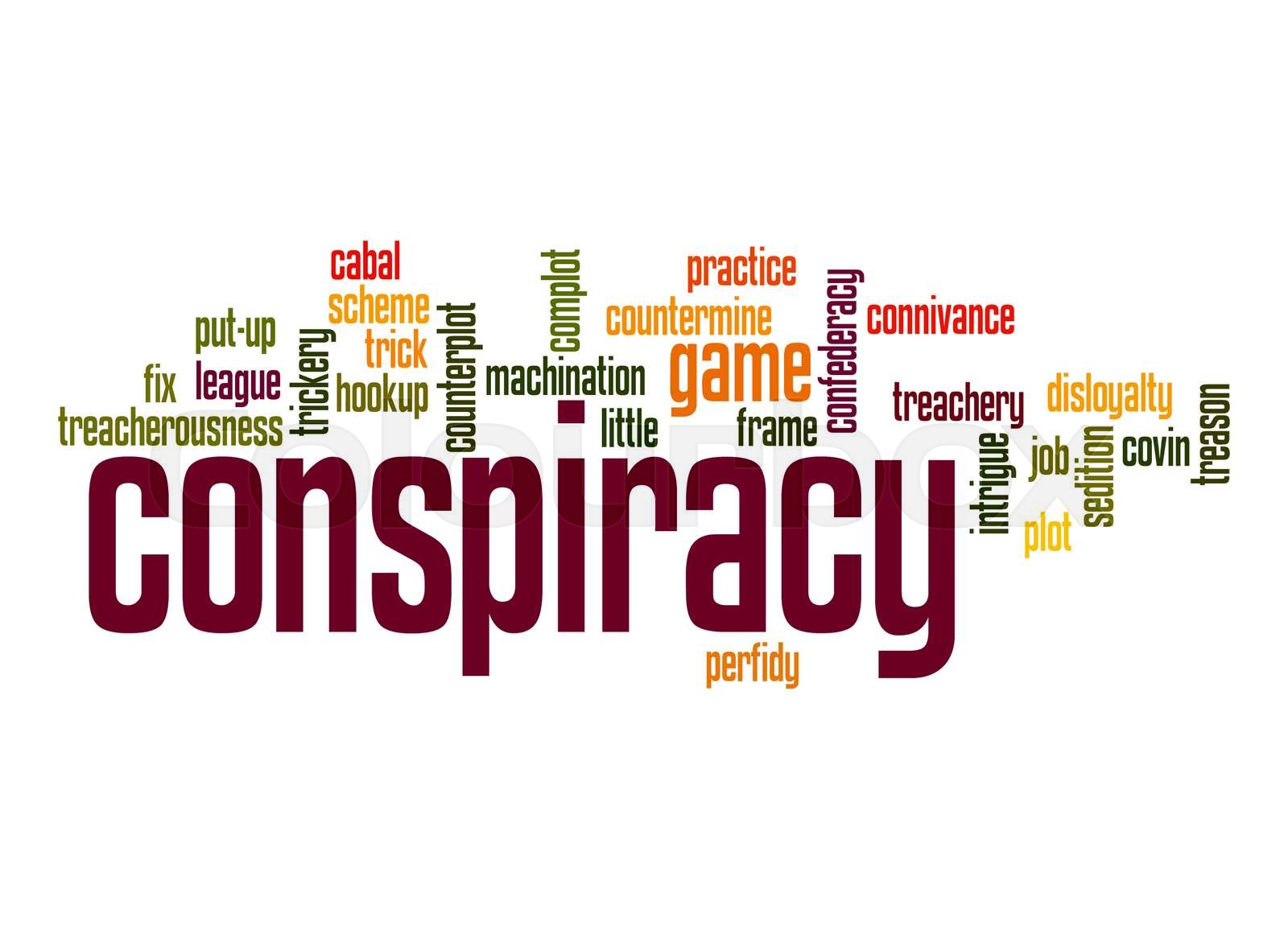 Conspiracy word cloud | Stock image | Colourbox