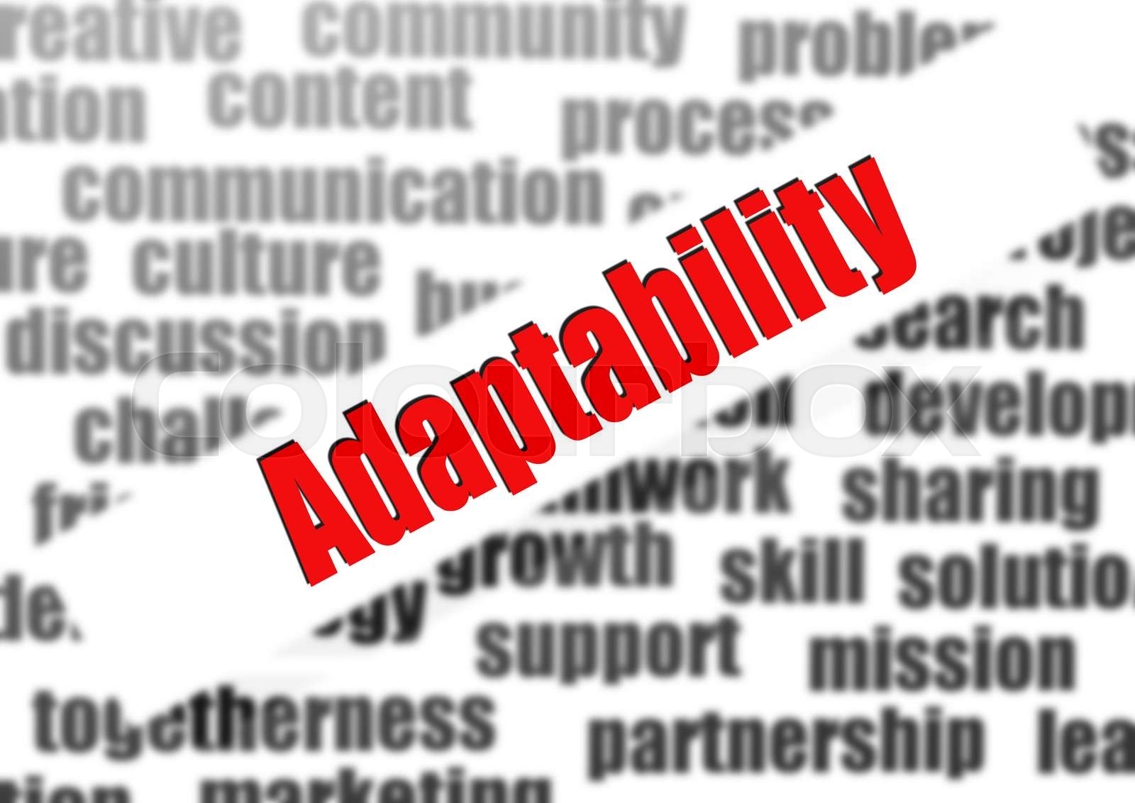 Adaptability word cloud | Stock image | Colourbox