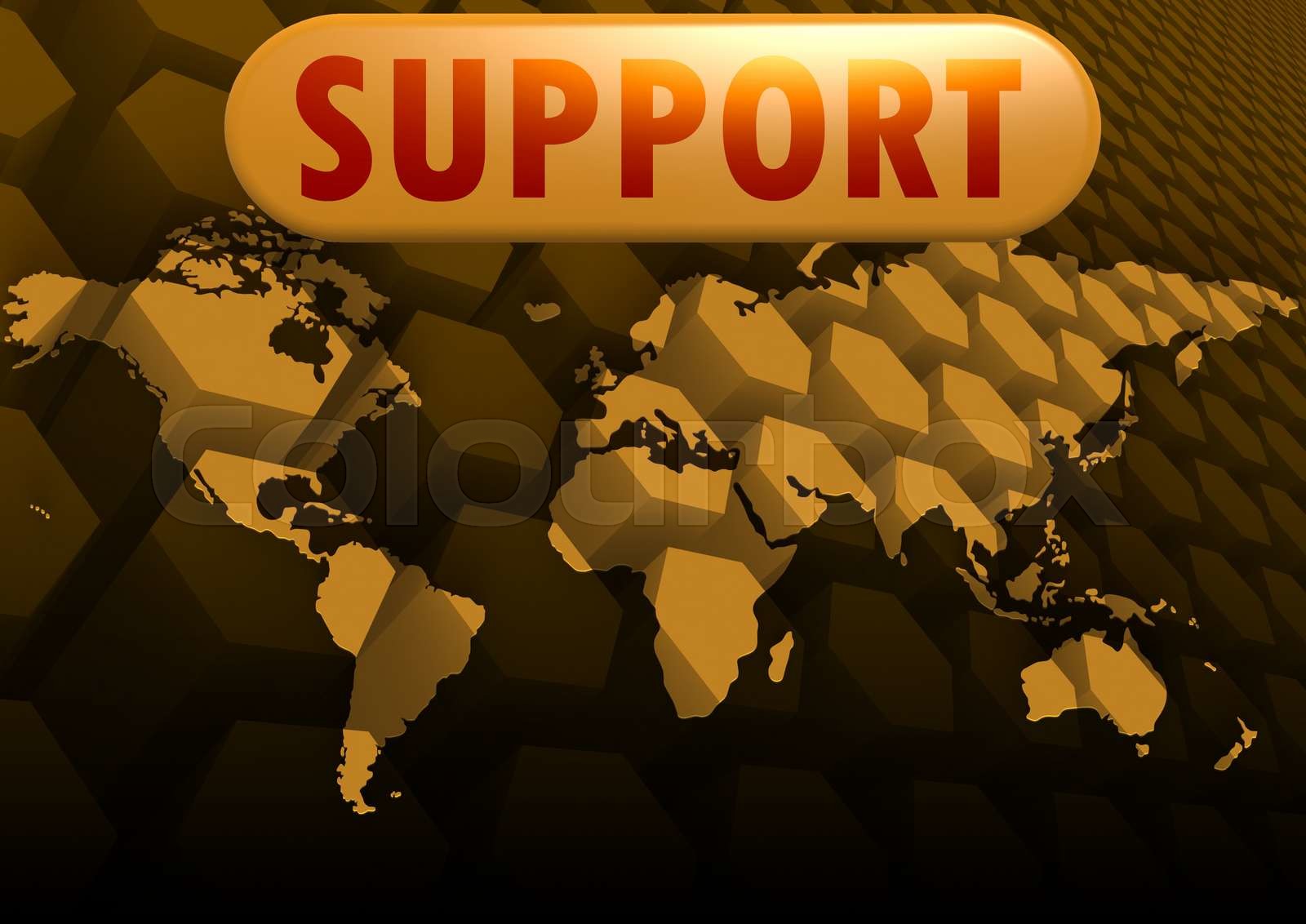 Support world map | Stock image | Colourbox