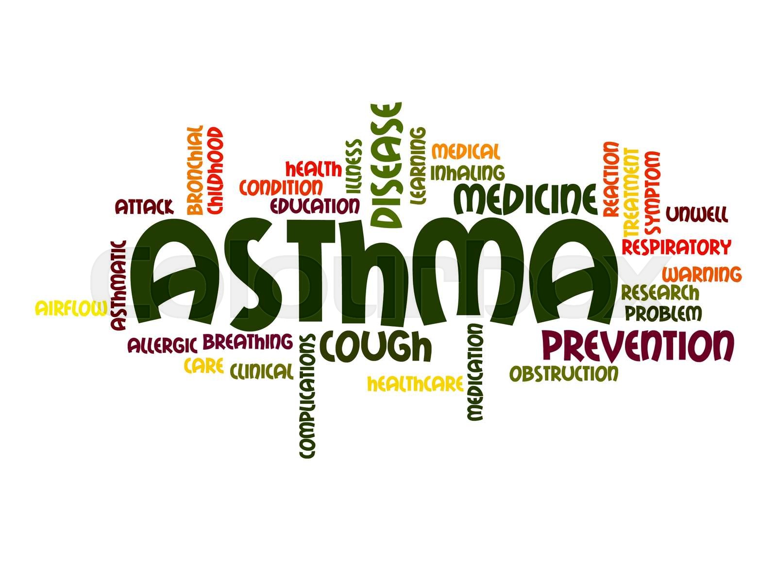 Asthma word cloud | Stock image | Colourbox