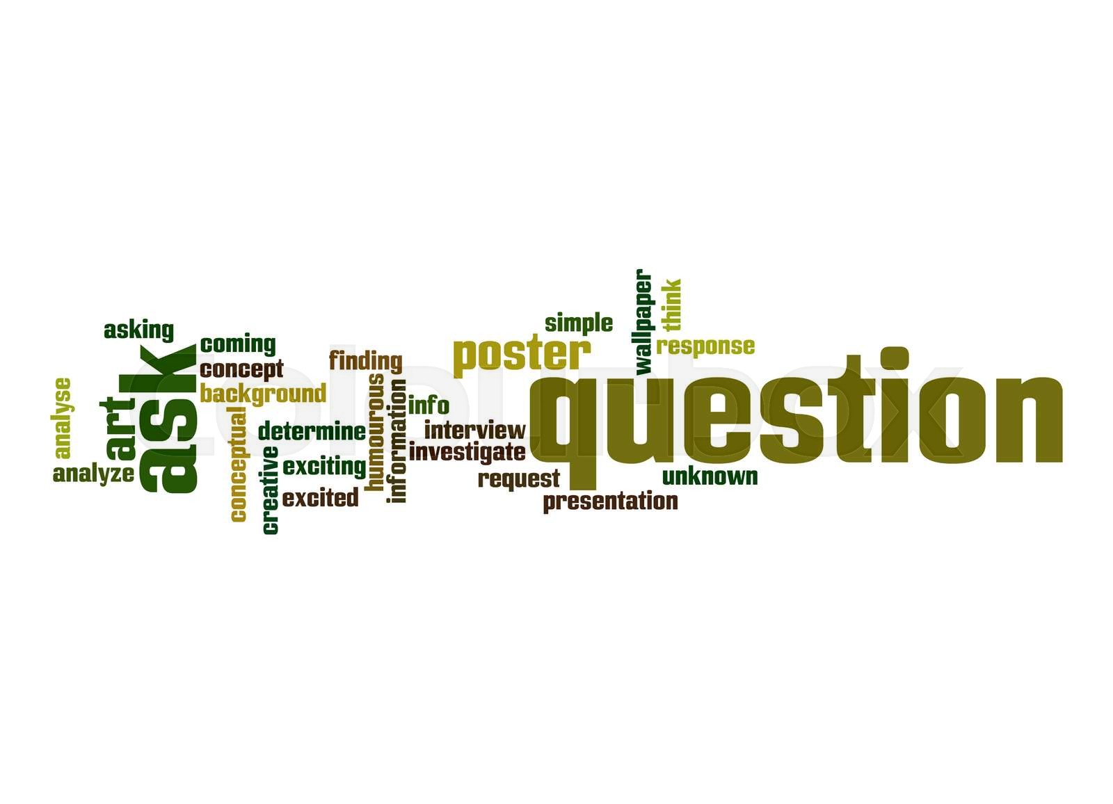 Question word cloud | Stock image | Colourbox